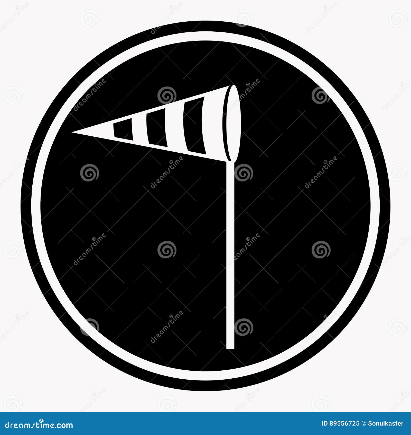 Attention Wind Caution Sign Crosswind Vector Isolated Danger Warning ...