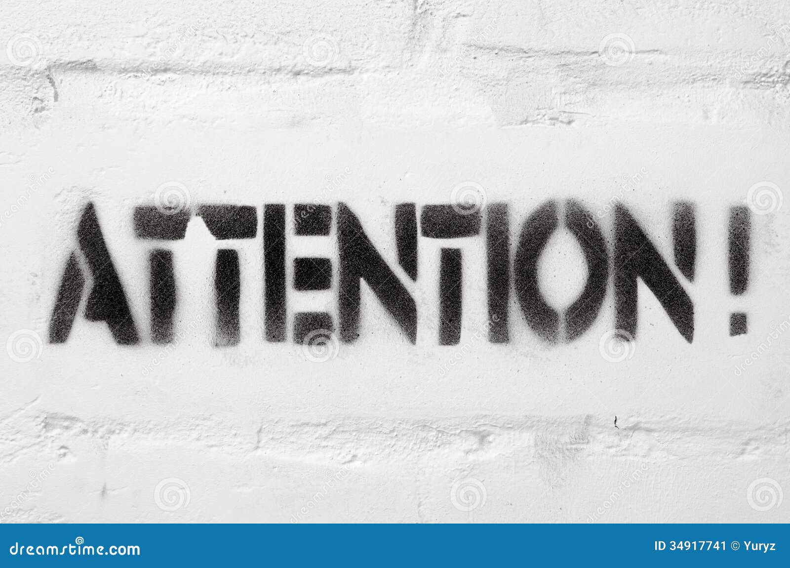 Attention stock image. Image of stencil, hard, attention - 34917741