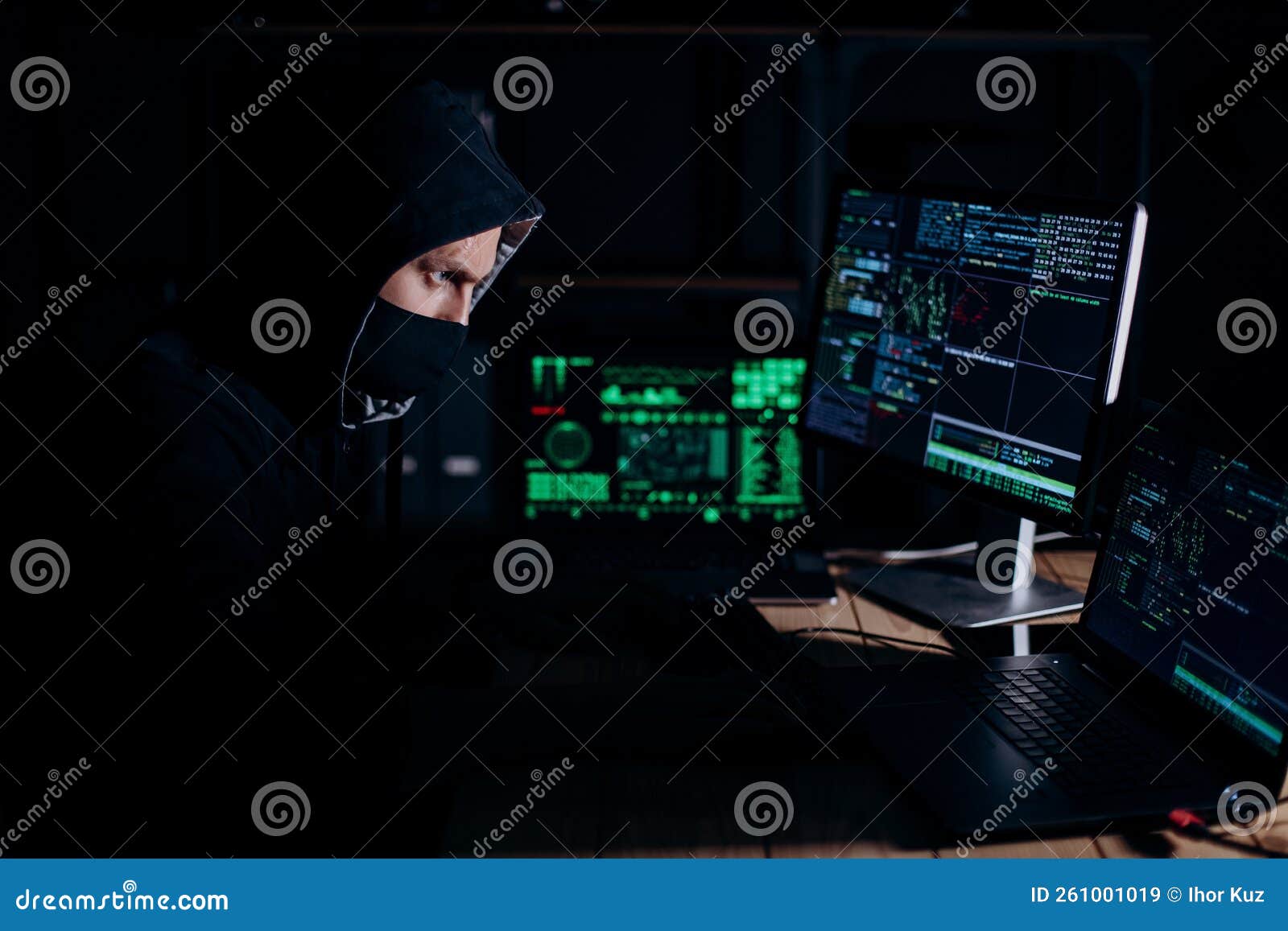 Computer Hacker Spreading Virus Stock Image - Image of laptop, hacker: 261001019