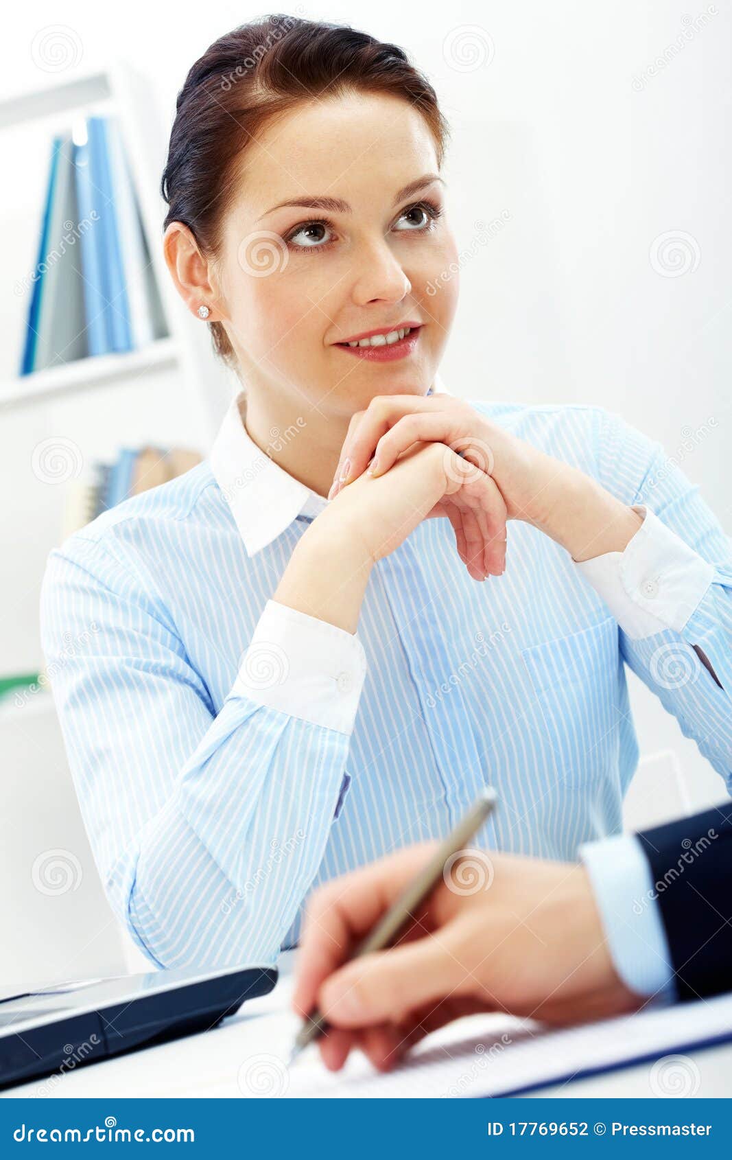 Attentive female stock photo. Image of businesswoman - 17769652