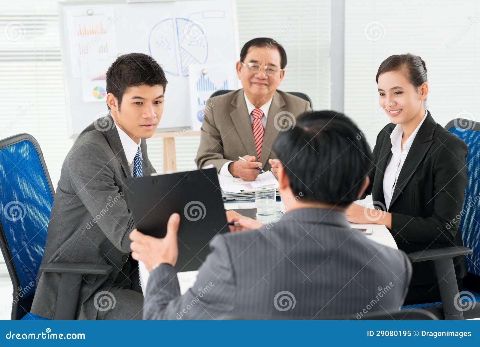 Attentive listening stock image. Image of business, boardroom - 29080195