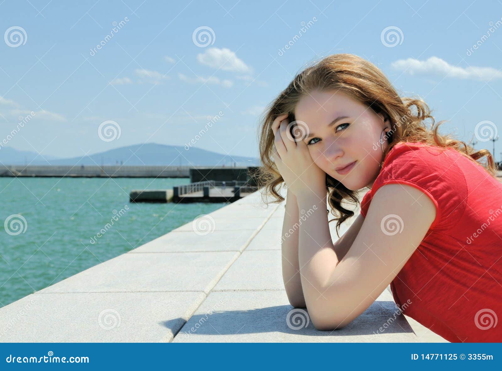 Attentive look of the girl stock image. Image of summer - 14771125