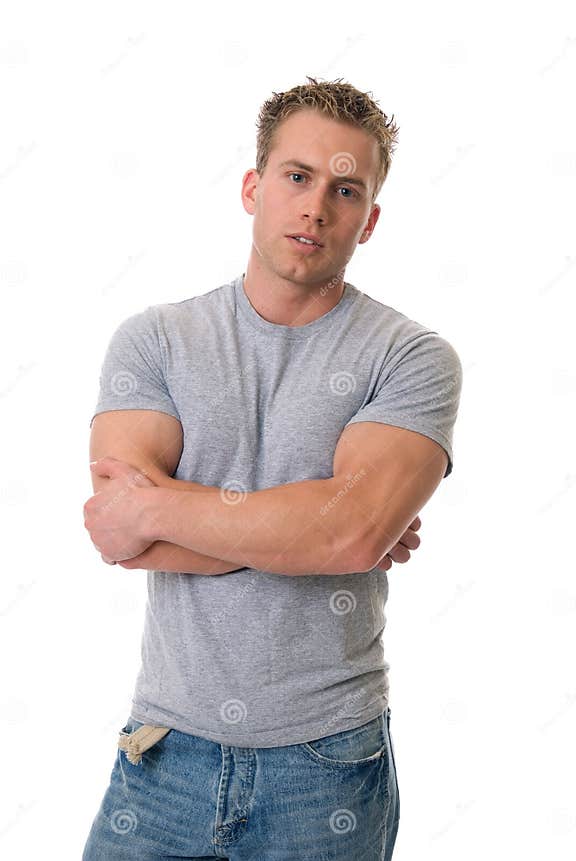 Attentive Man stock image. Image of cute, masculine, adult - 3992431