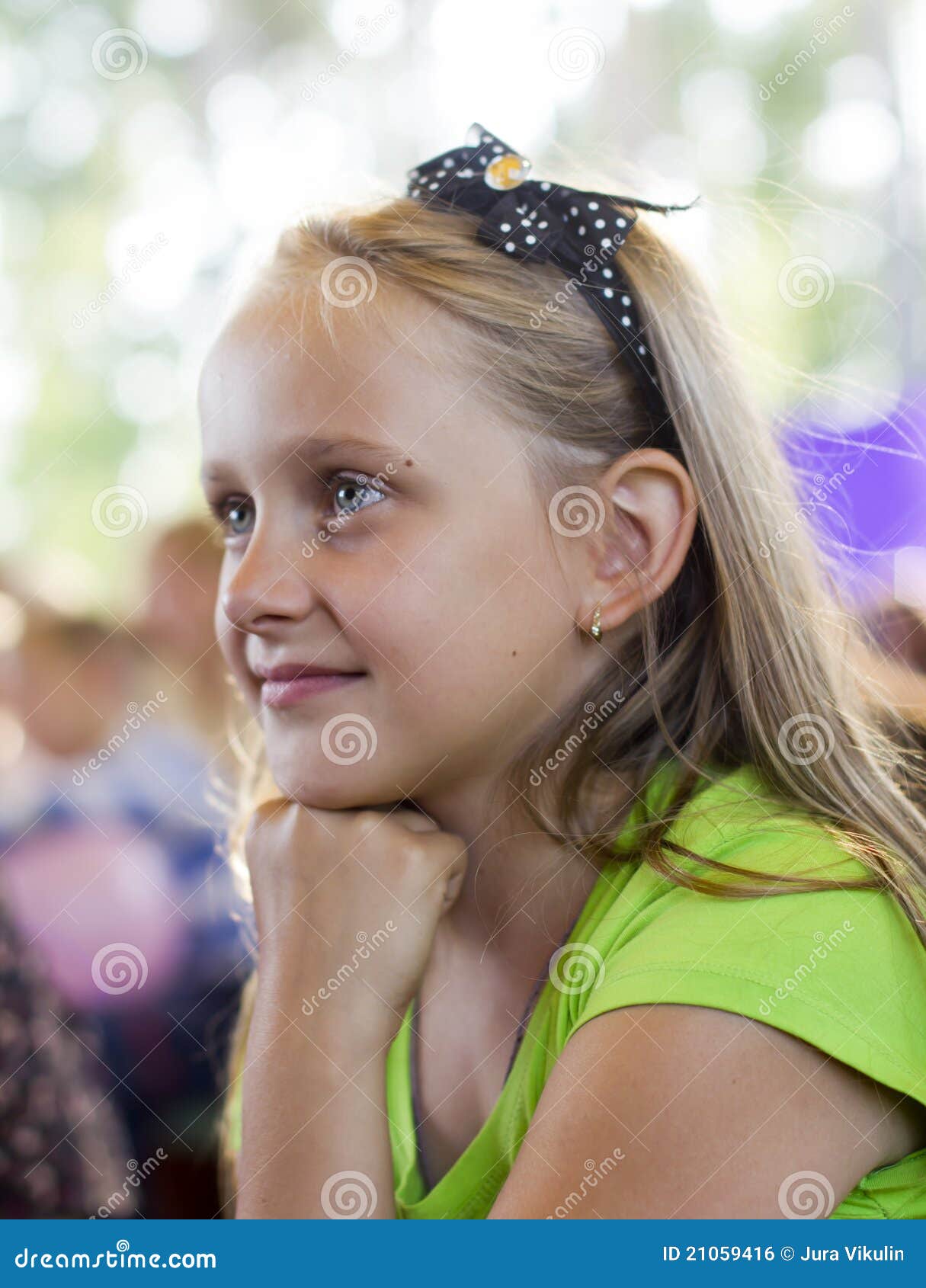 The attentive spectator stock photo. Image of pretty - 21059416