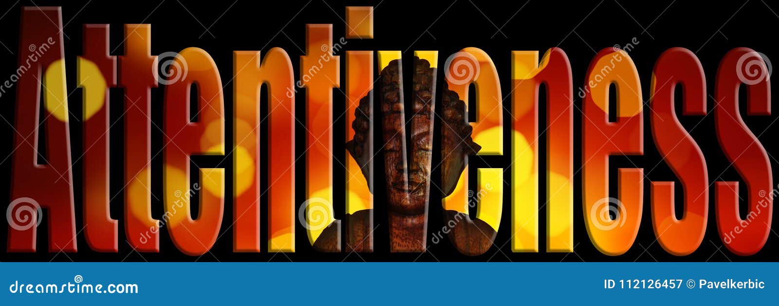 Attentiveness with Buddha in the Background Stock Vector - Illustration ...