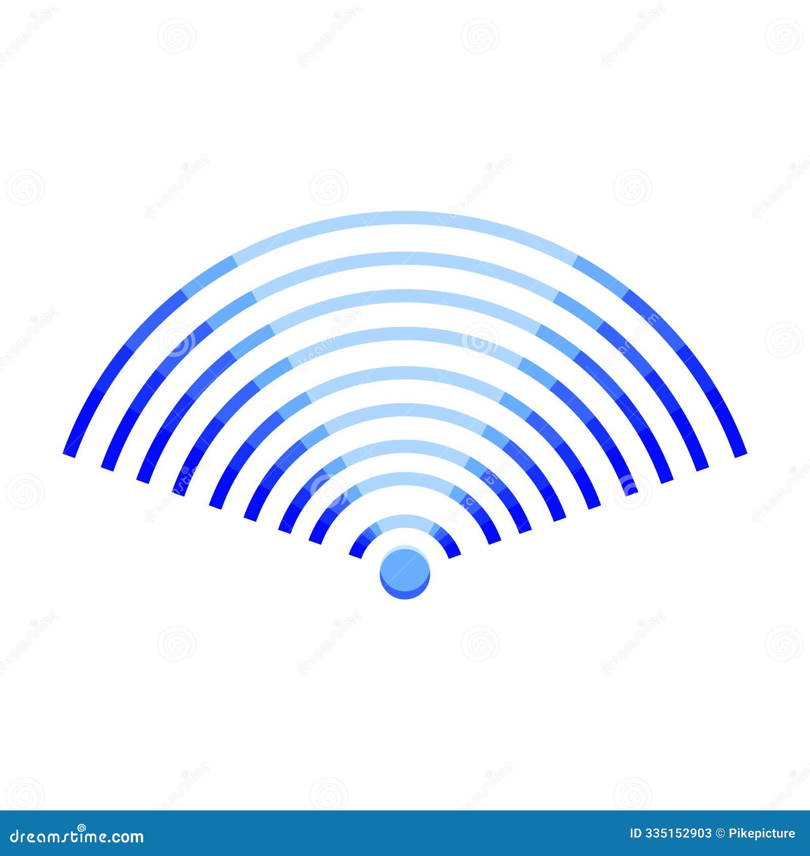 Attenuation Wireless Signal Wave Cartoon Vector Illustration ...