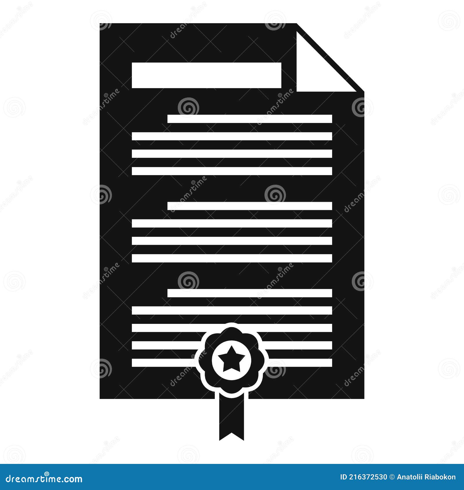 Attestation Document Icon, Simple Style Stock Vector - Illustration of ...