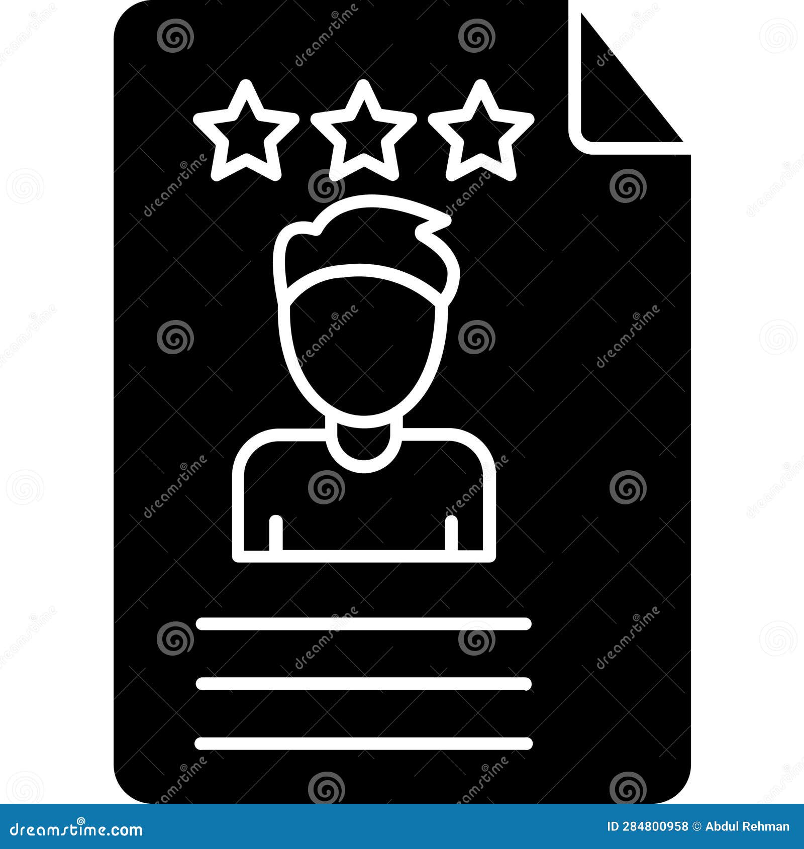 Attested Document Glyph Vector Icon that Can Easily Edit or Modify ...