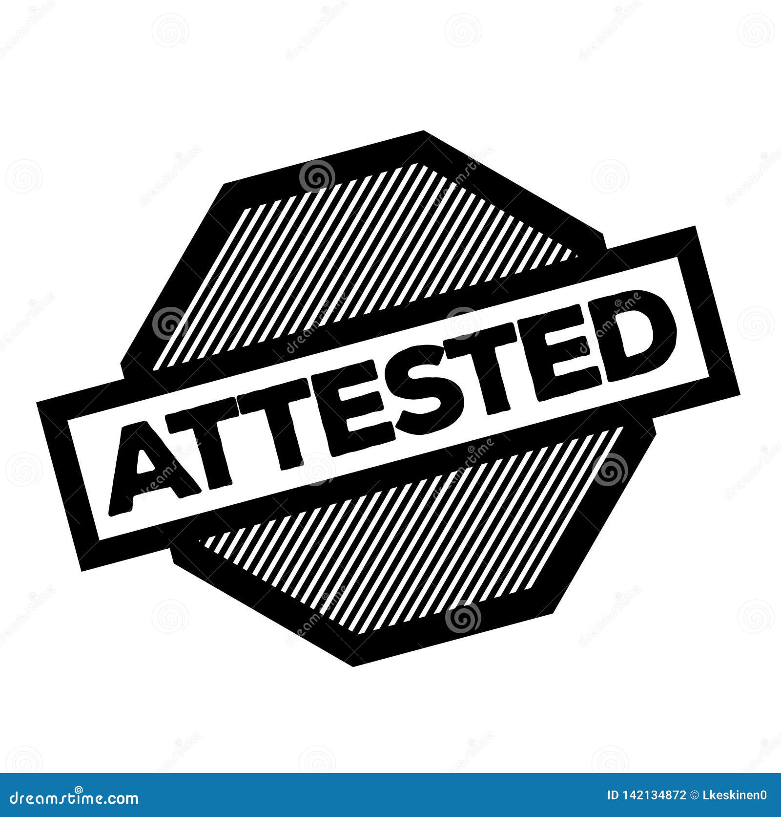 Attested stamp on white stock vector. Illustration of symbol - 142134872