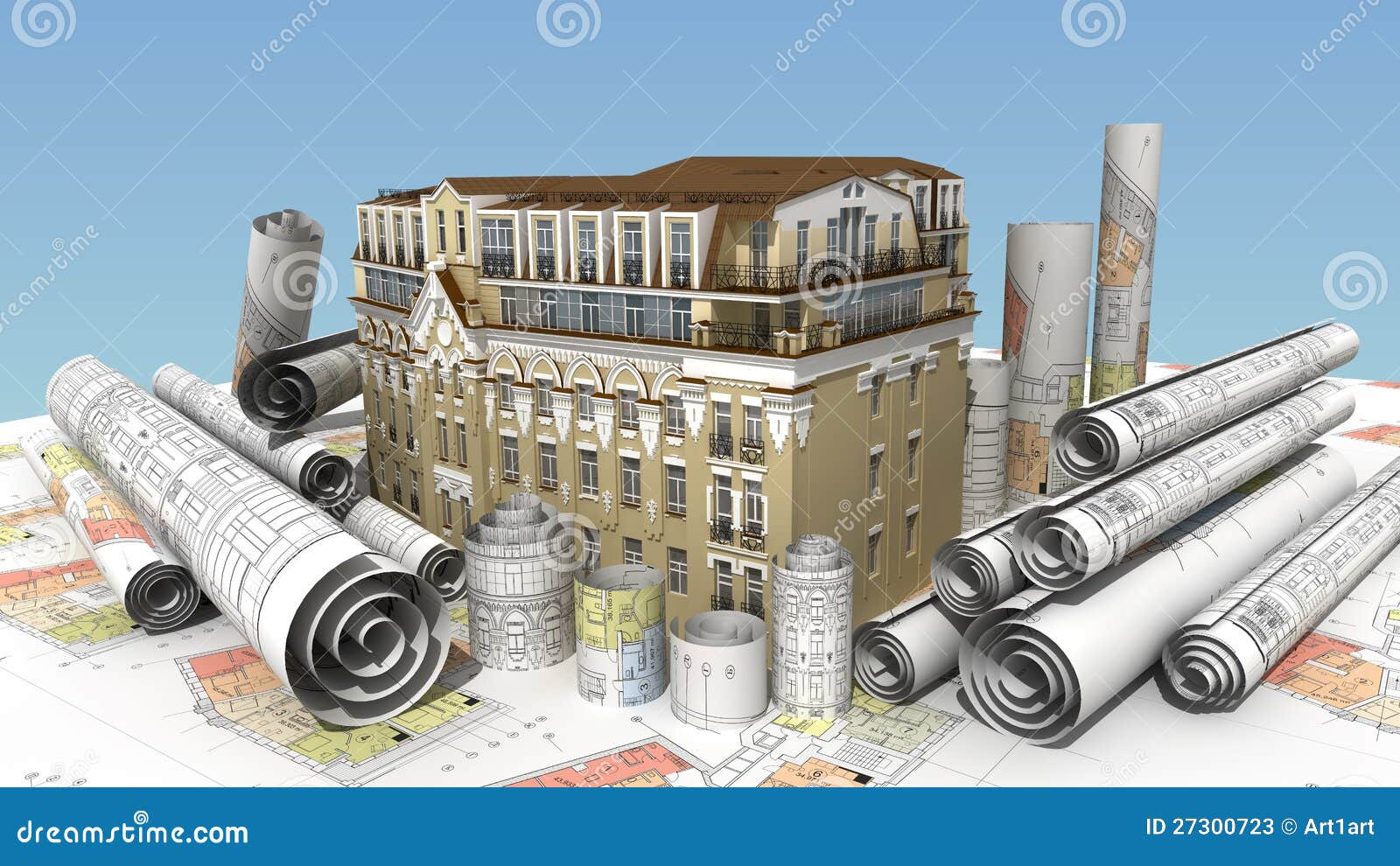 Attic stock image. Image of live, building, estate, modern - 27300723