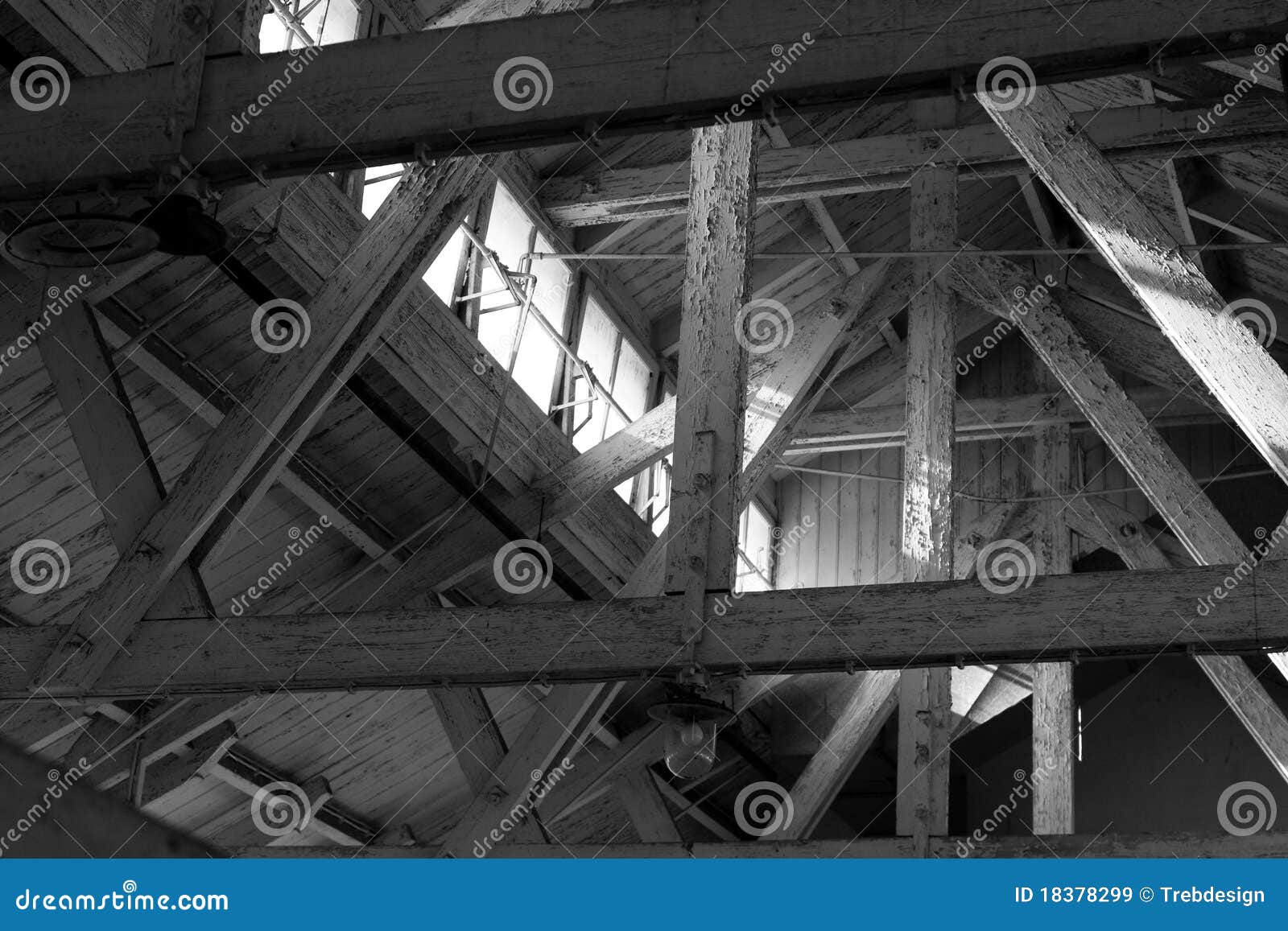 Attic beams stock image. Image of attic, light, building - 18378299