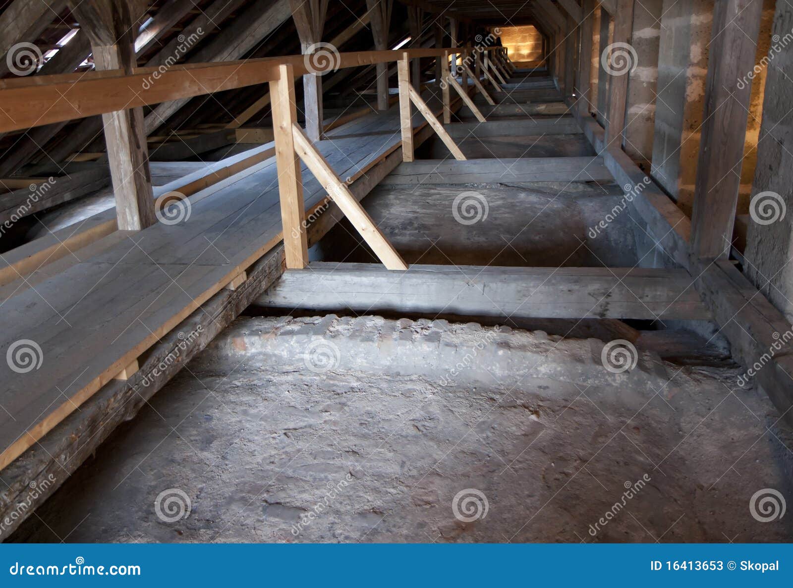 Attic of church stock image. Image of cathedral, frame - 16413653
