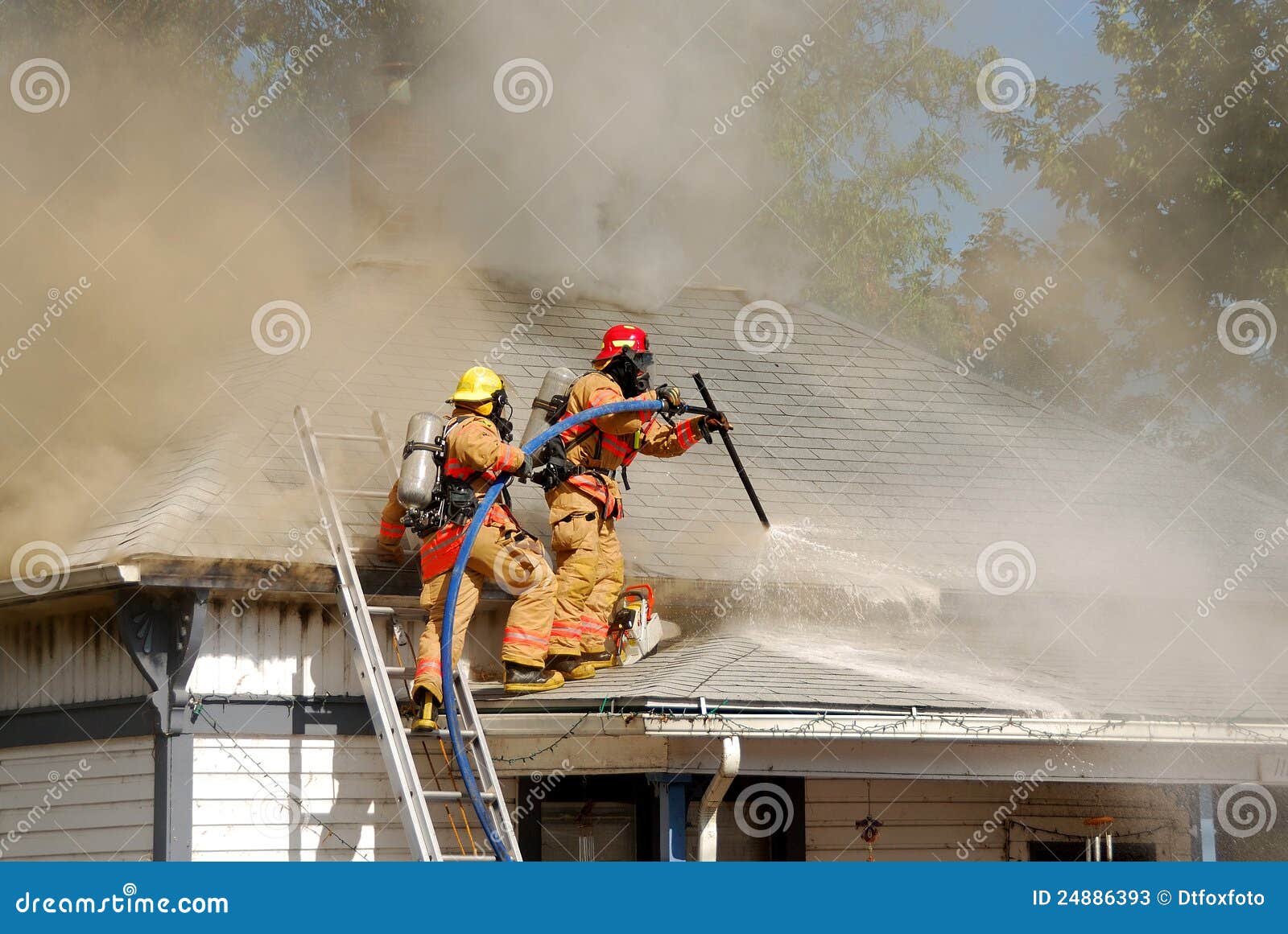 Attic Fire stock image. Image of teamwork, building, disaster - 24886393