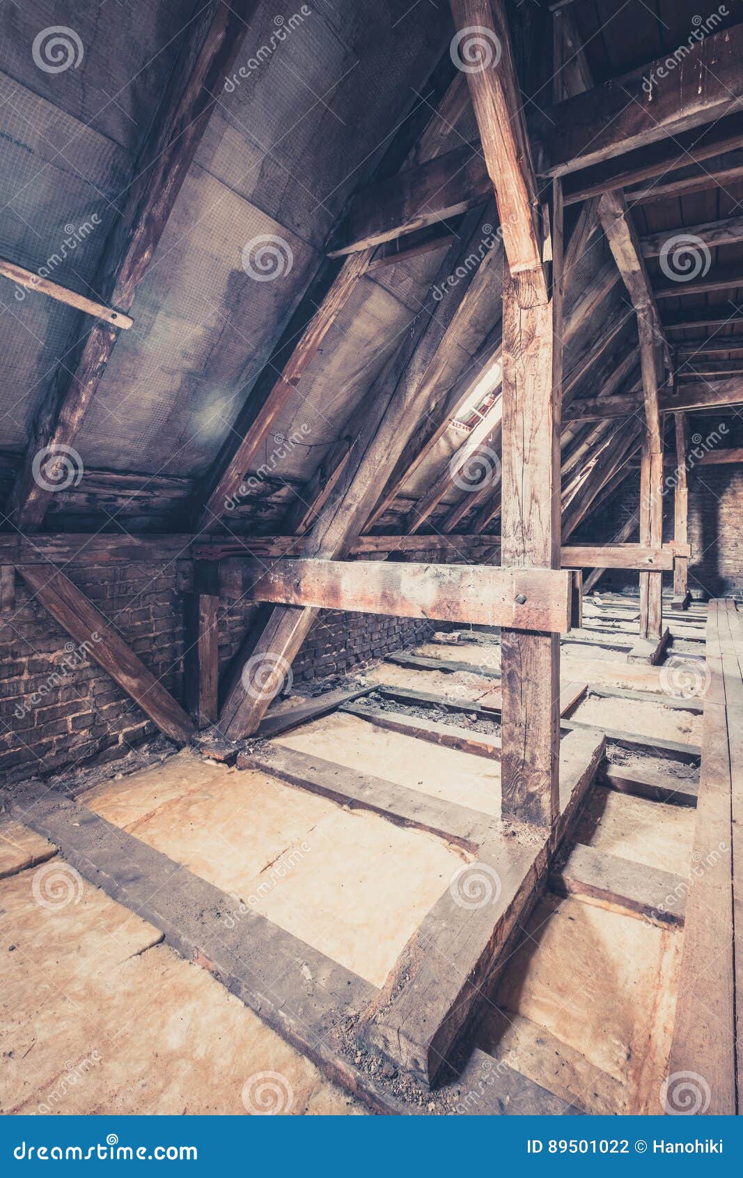Garret, Attic Loft / Roof Construction Stock Photo | CartoonDealer.com ...