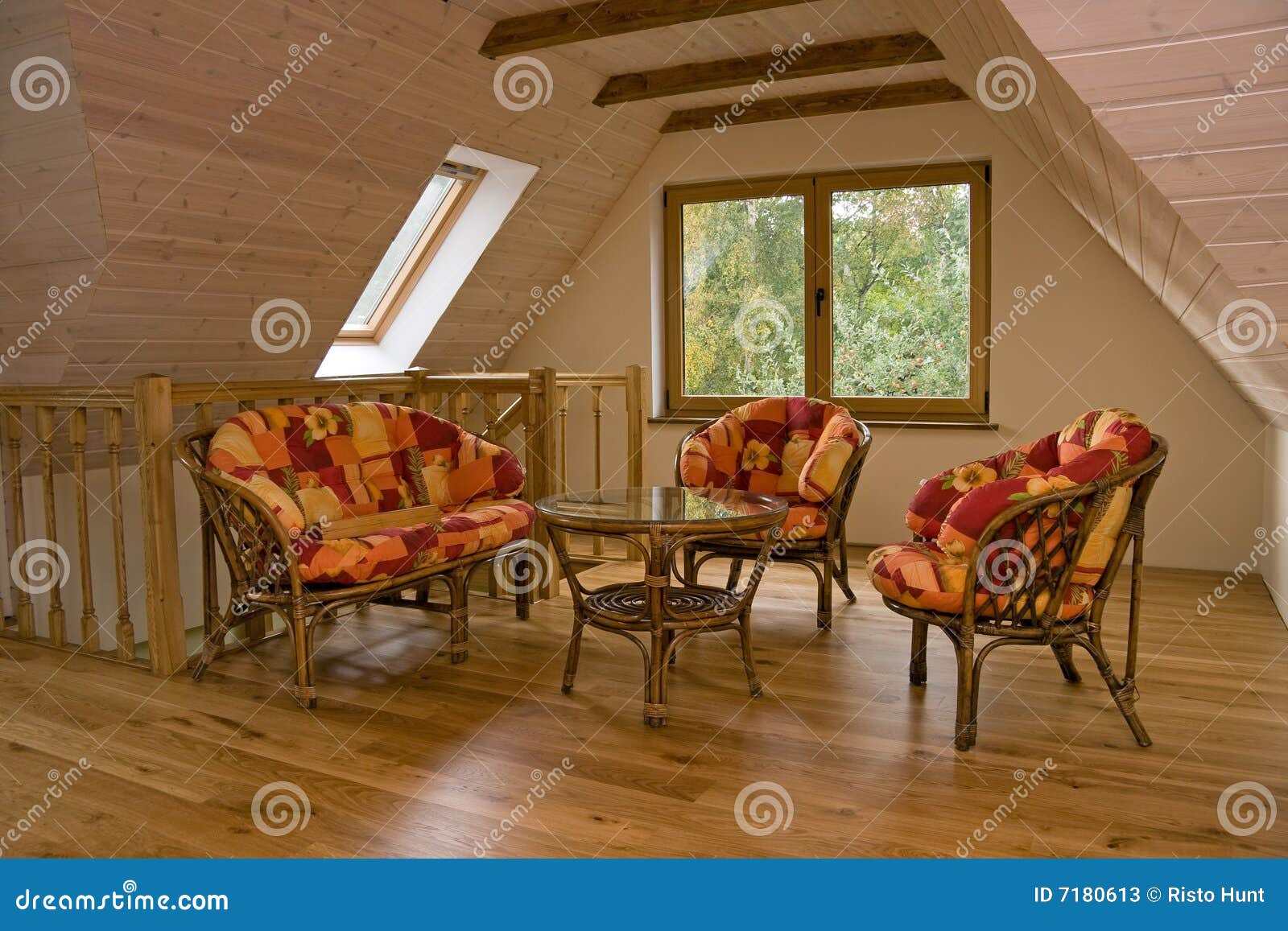 Attic Room Under Construction With Gypsum Plaster Boards. Roofing ...