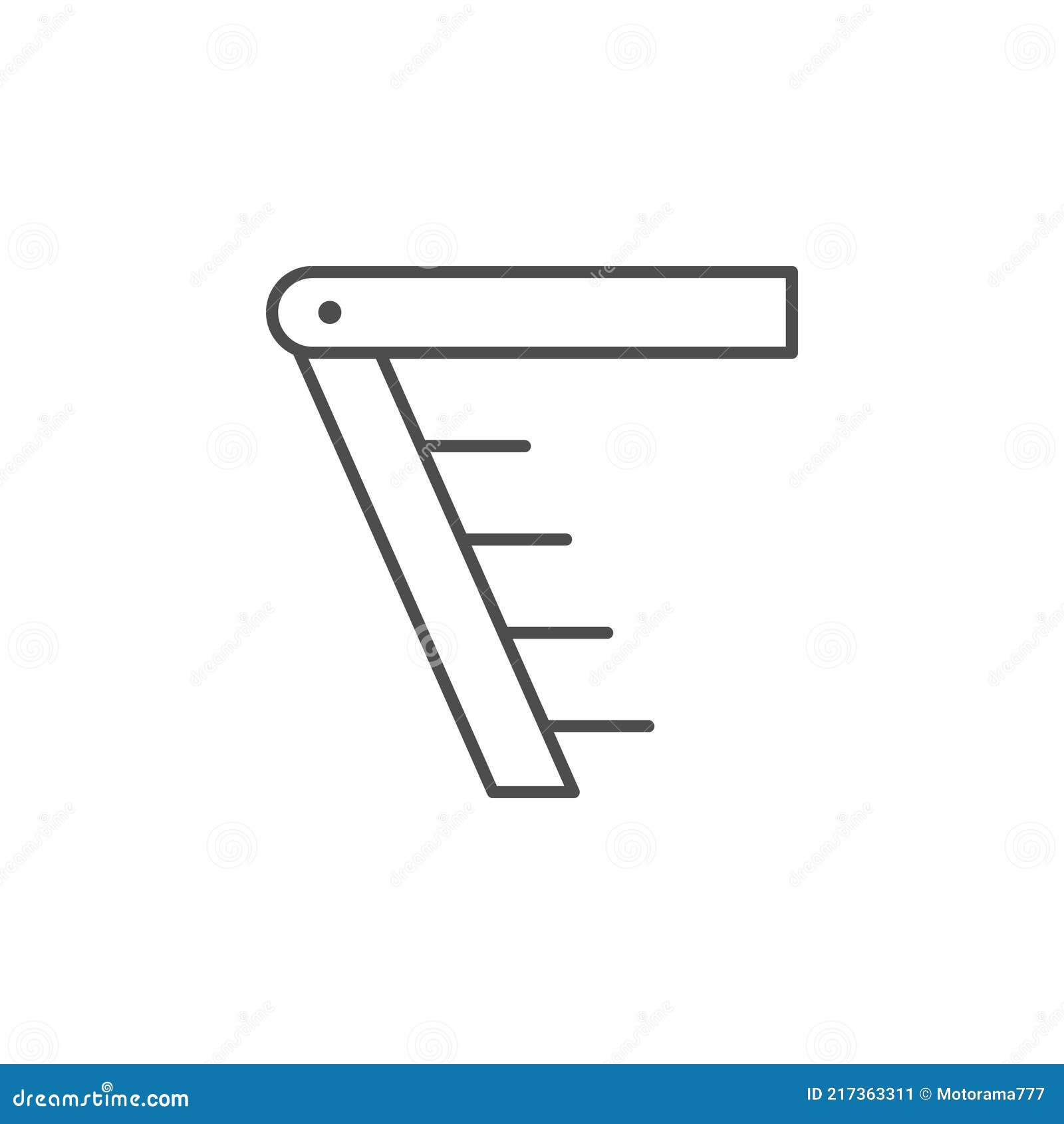 Attic Staircase Line Outline Icon Stock Vector - Illustration of tool ...