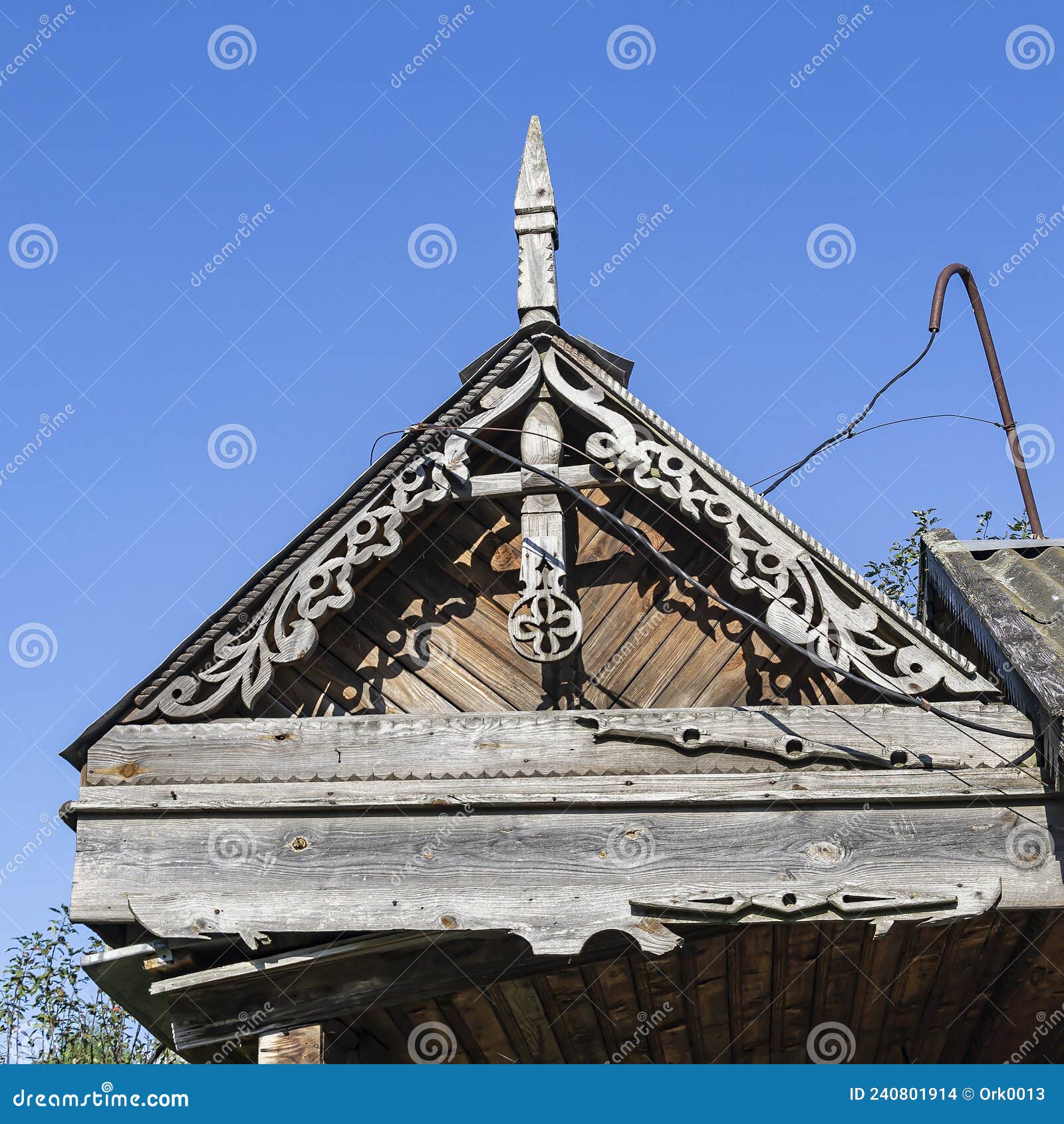 Attic Superstructure on the Roof of the House Stock Photo - Image of ...