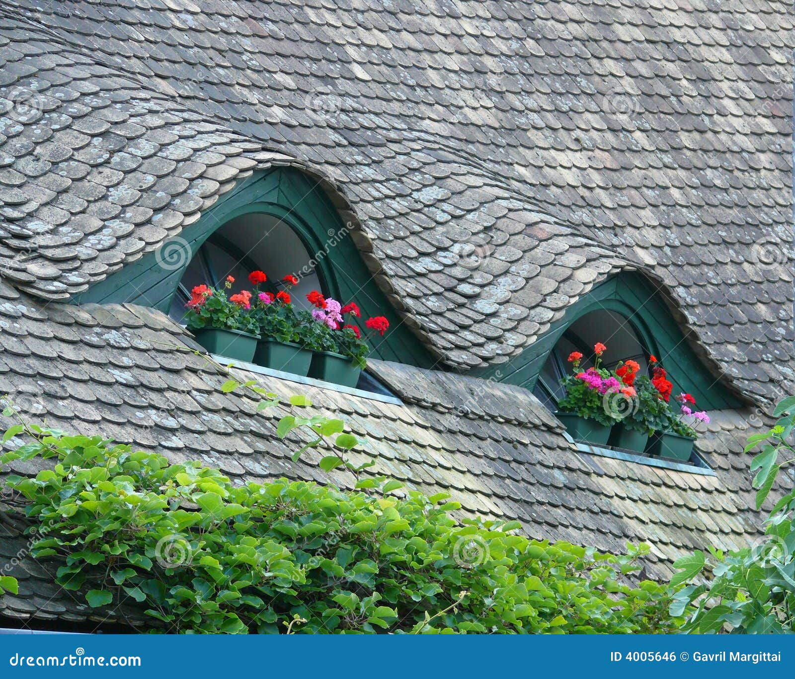 Attic windows stock photo. Image of shingles, black, round - 4005646