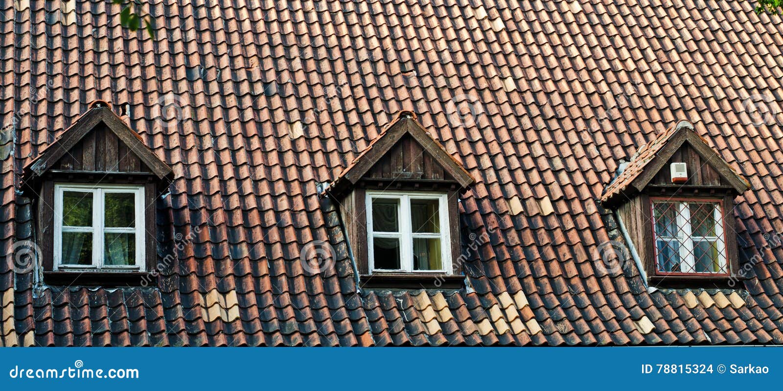 Attic windows stock photo. Image of dormer, building - 78815324