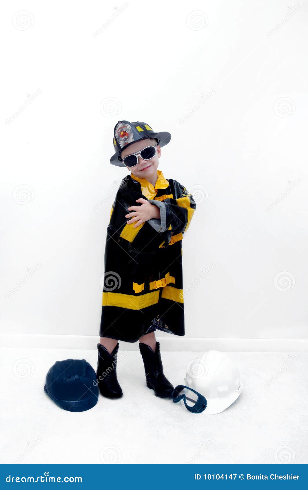 Attitude of Cool Fire Fighter Stock Image - Image of cool, costumes ...