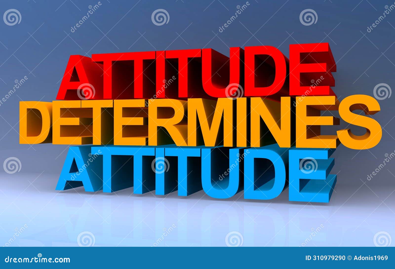 Attitude Determines Attitude on Blue Stock Photo - Image of optimism ...