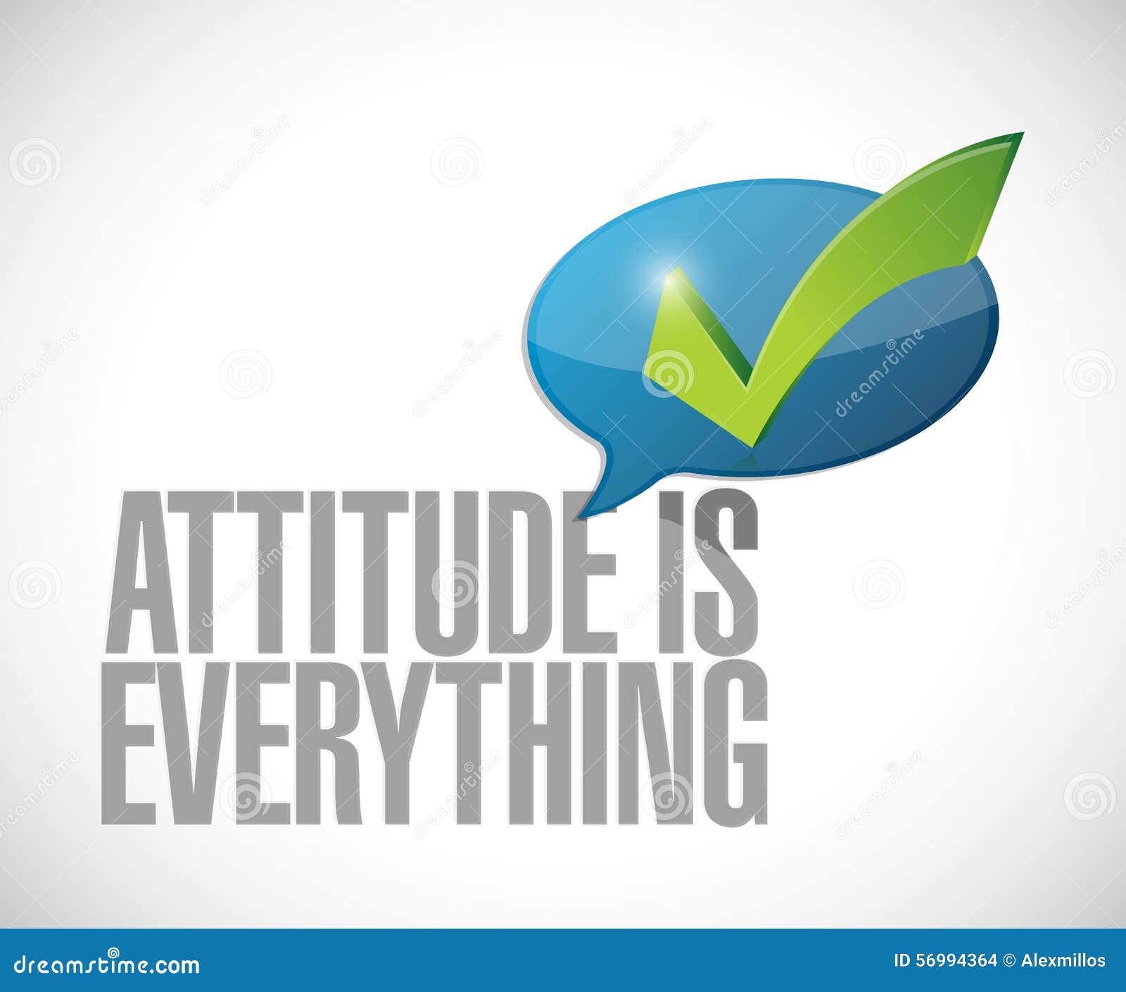 Attitude is Everything Approval Message Sign Stock Illustration ...