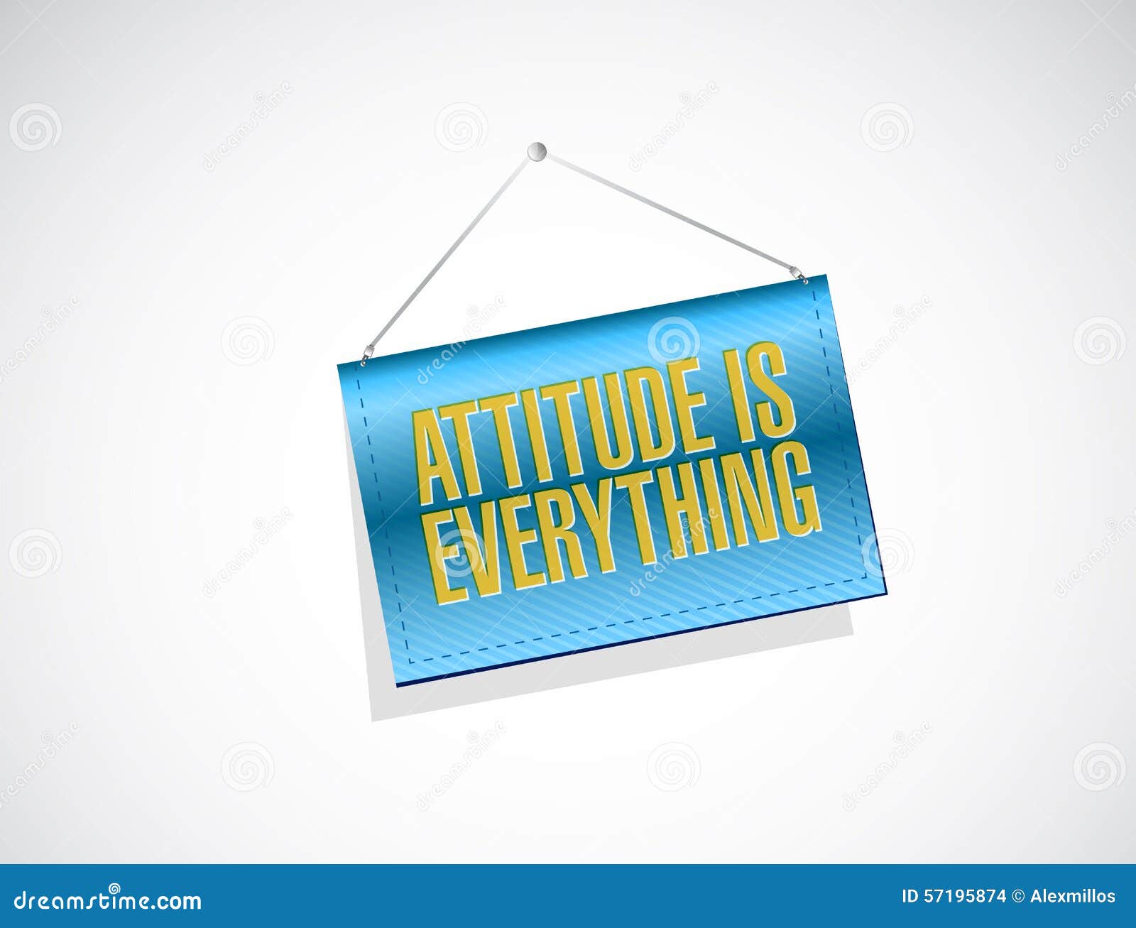 Attitude is Everything Banner Sign Concept Stock Illustration ...