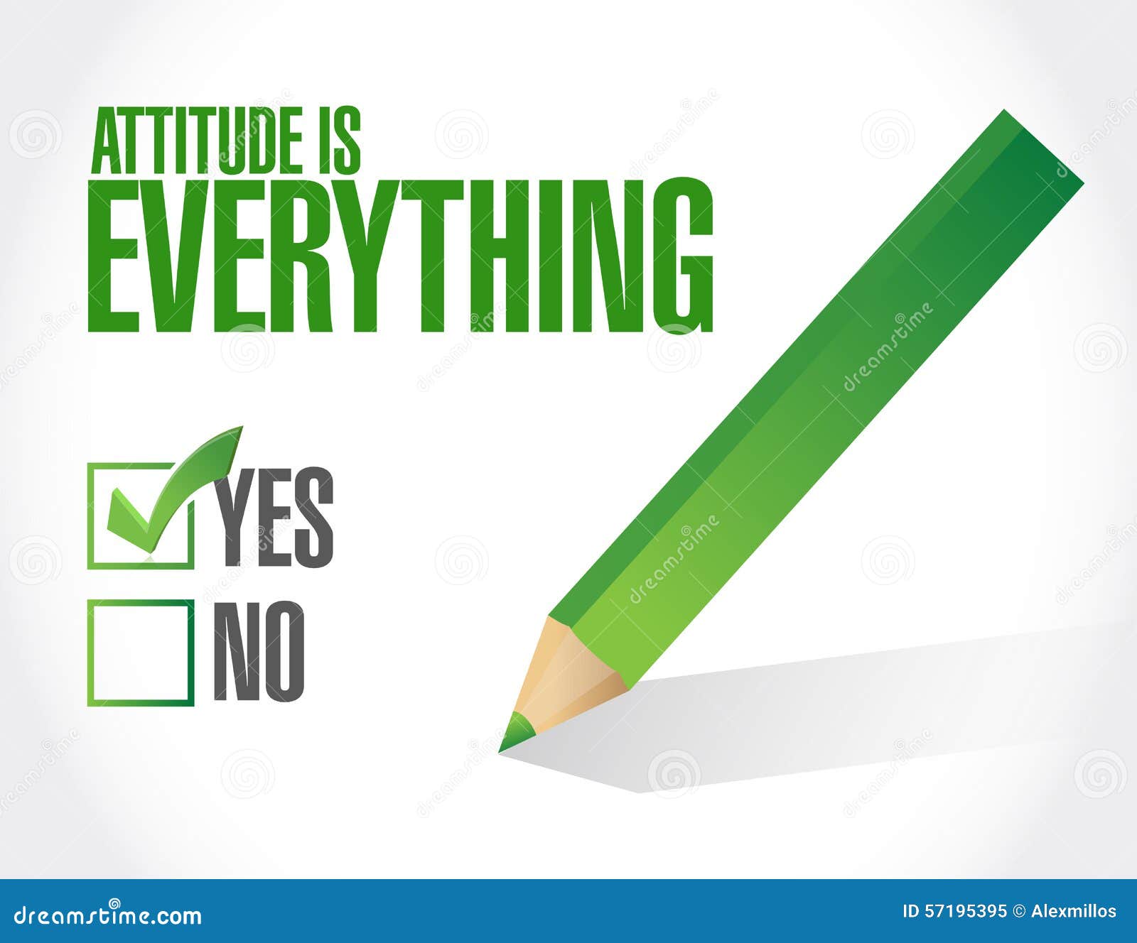 Attitude is Everything Check List Sign Concept Stock Illustration ...