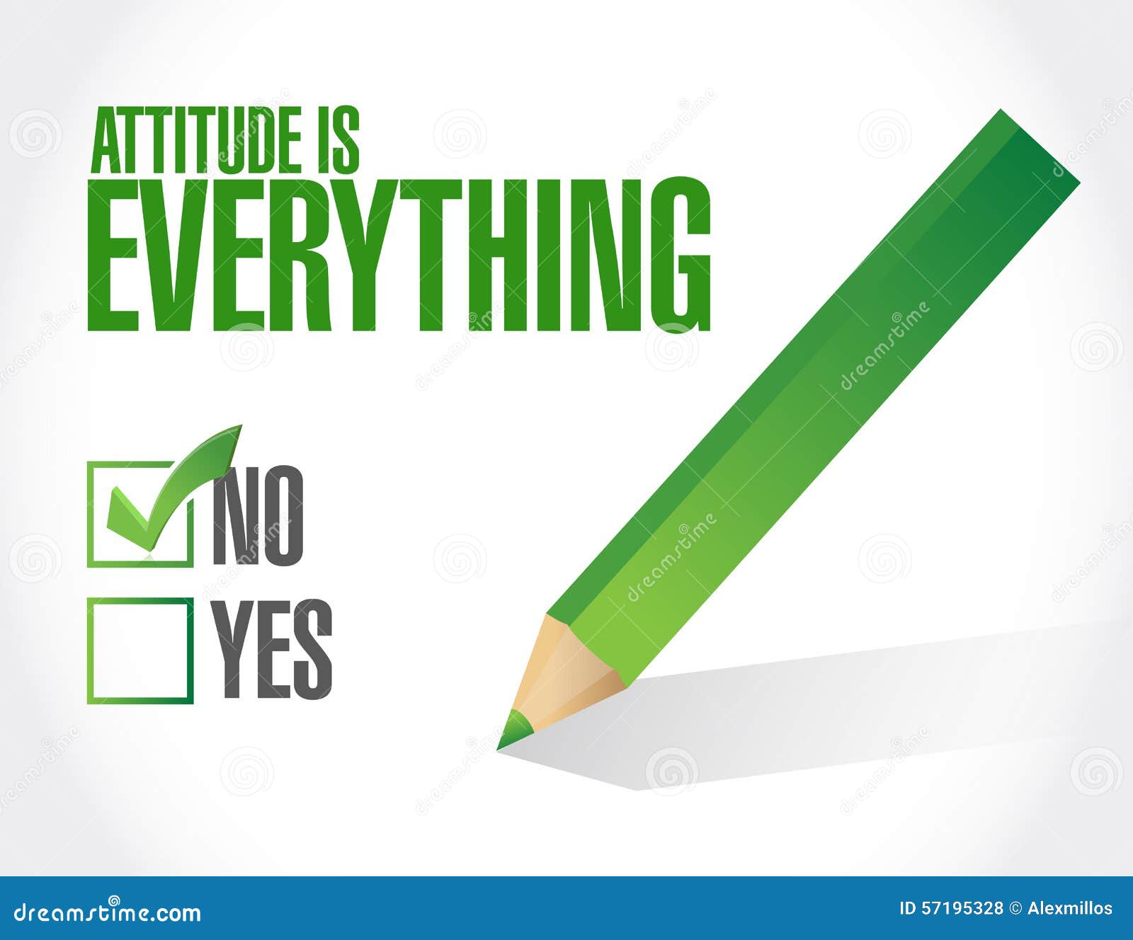 Attitude is Everything Check List Sign Concept Stock Illustration ...