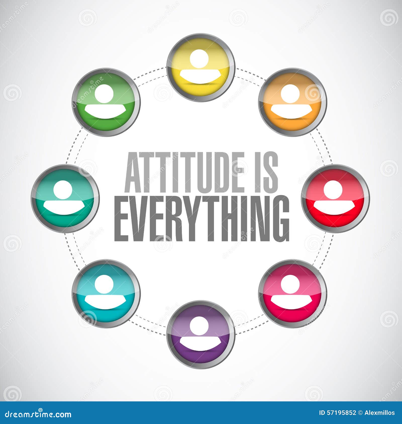 Attitude is Everything Connections Sign Concept Stock Illustration ...