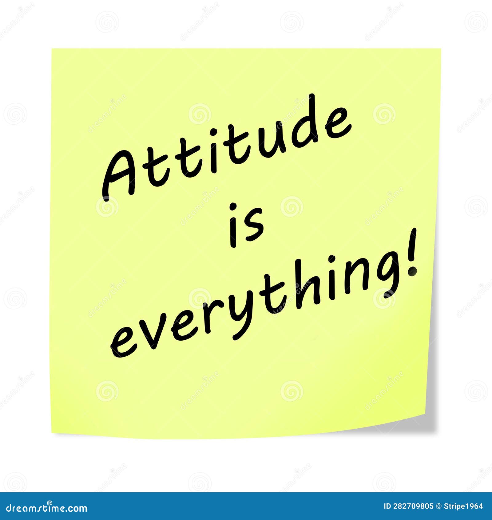 Attitude is Everything 3d Illustration Post Note Reminder Clipping Path ...