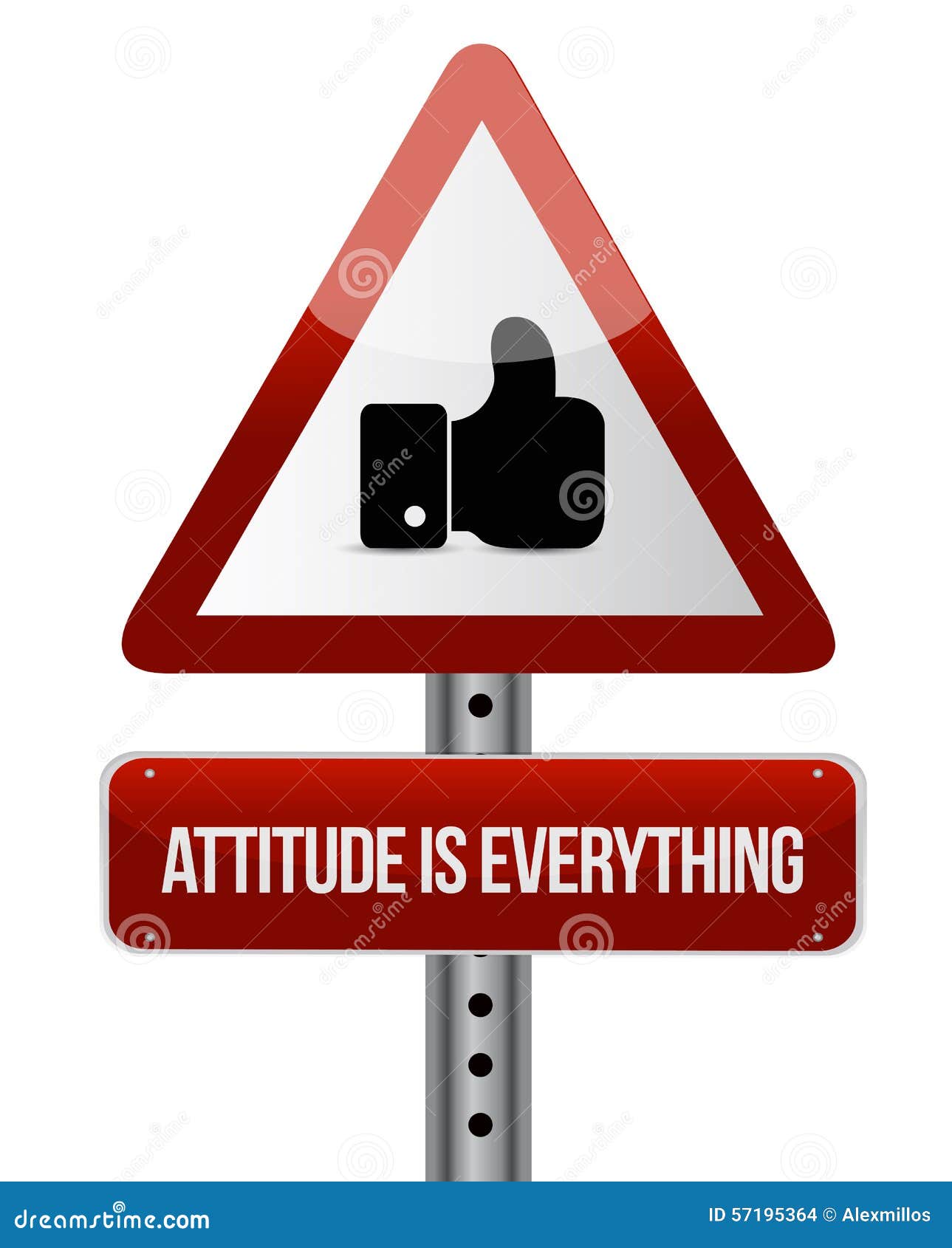 Attitude is Everything Like Road Sign Concept Stock Illustration ...