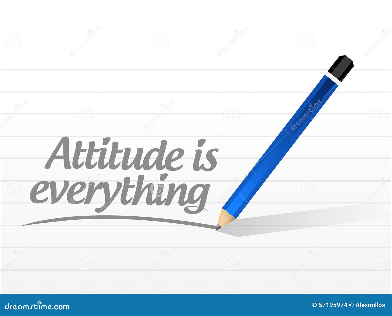Attitude is Everything Message Sign Concept Stock Illustration ...
