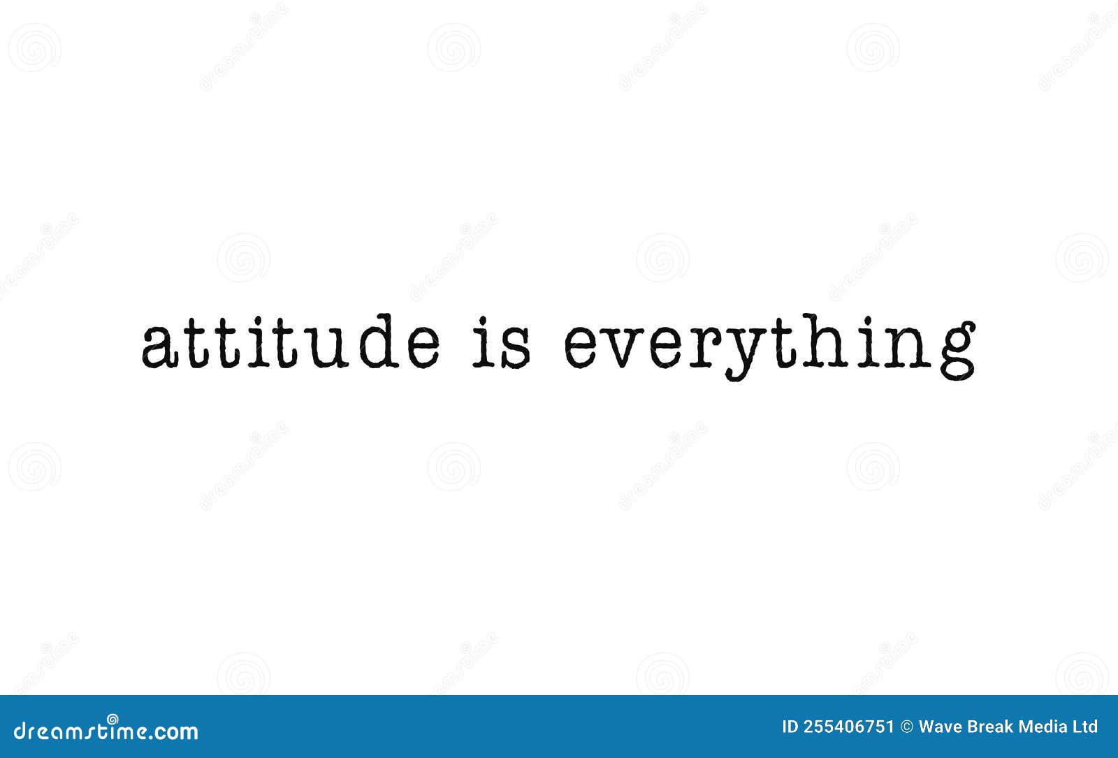 Attitude is Everything Message on a White Background Stock Illustration ...