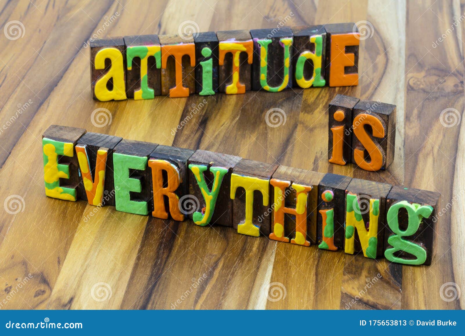 Attitude is Everything Positive Move Forward Stock Image - Image of ...
