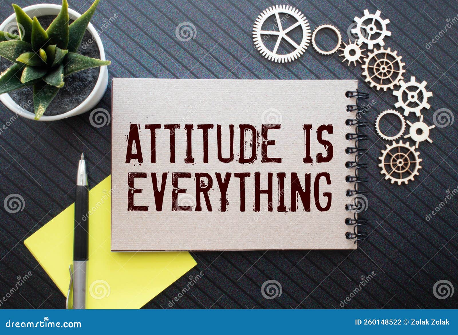 Attitude is Everything Text Torn from Boxes of Paper Stock Photo ...