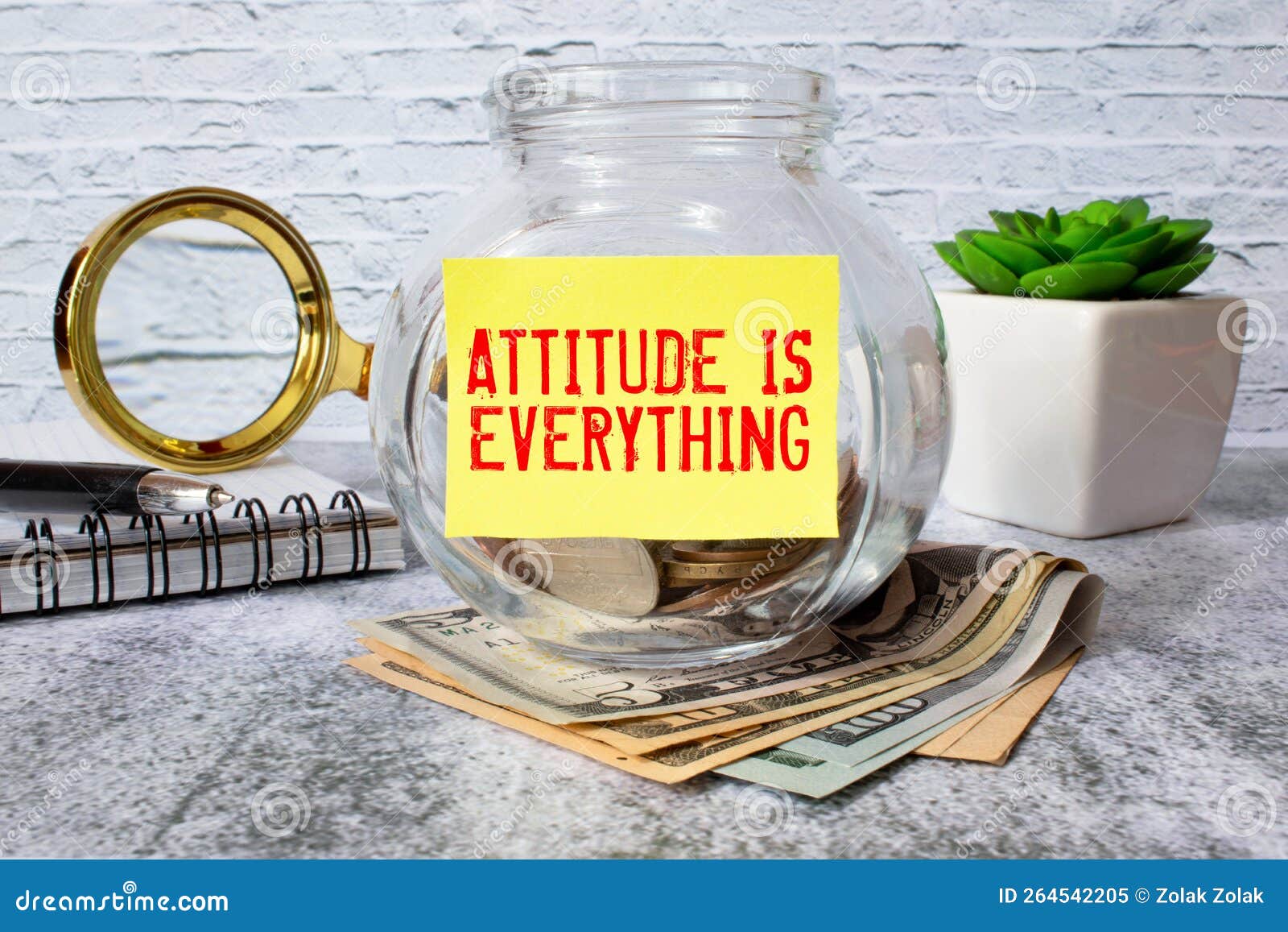 Attitude is Everything Text Torn from Boxes of Paper Stock Image ...