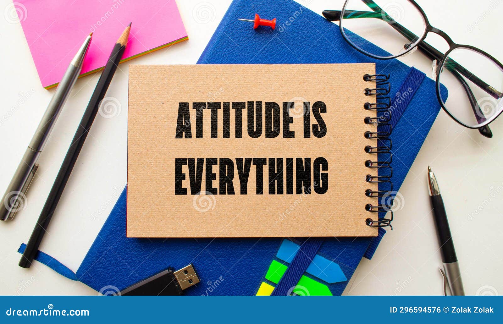 Attitude is Everything Text Torn from Boxes of Paper Stock Photo ...