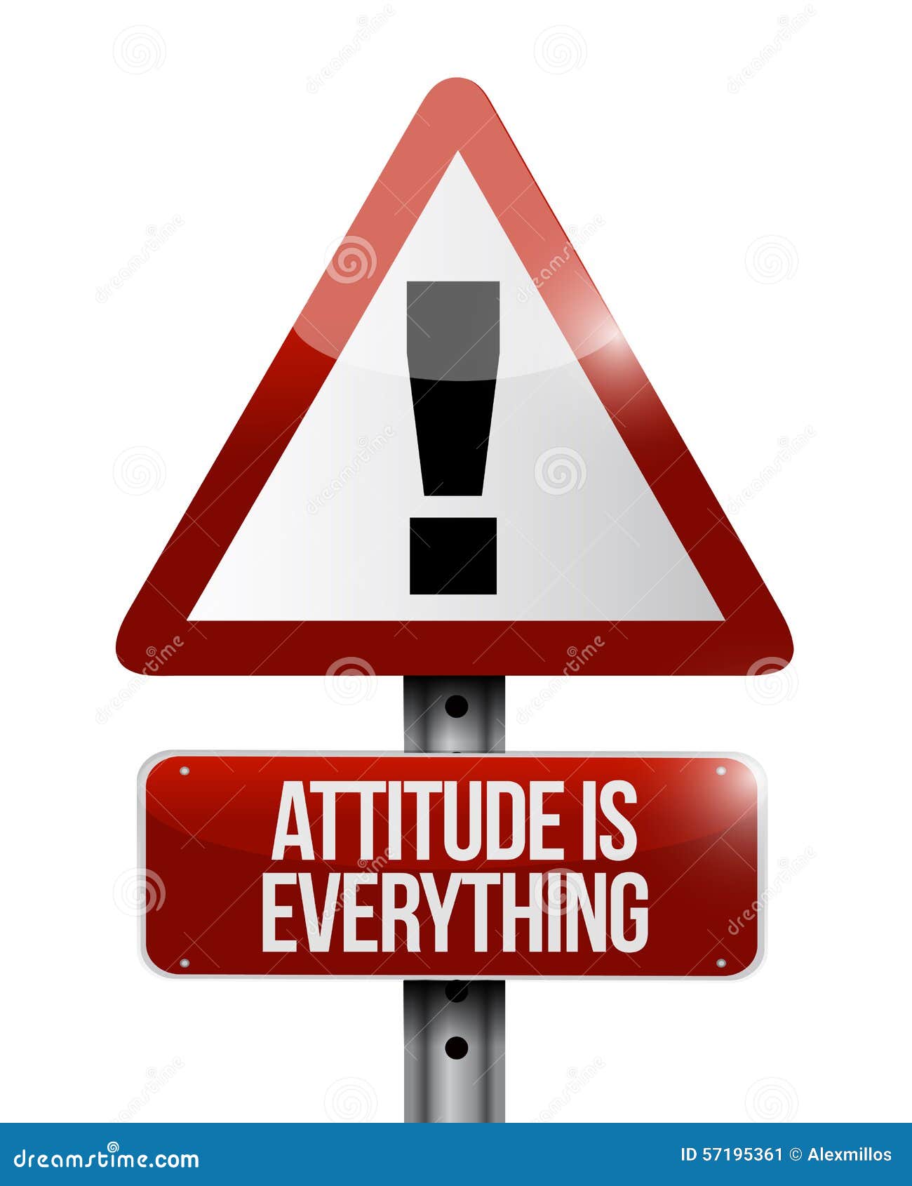Attitude is Everything Warning Sign Concept Stock Illustration ...