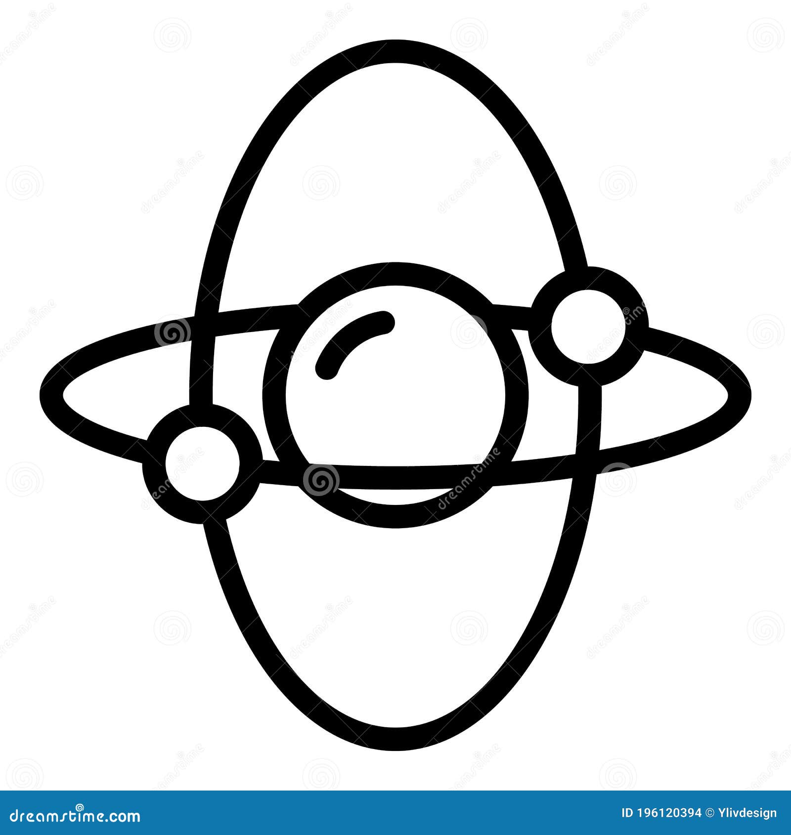 Gyroscope Icon Of 3 Types Color, Black And White, Outline. Isolated ...
