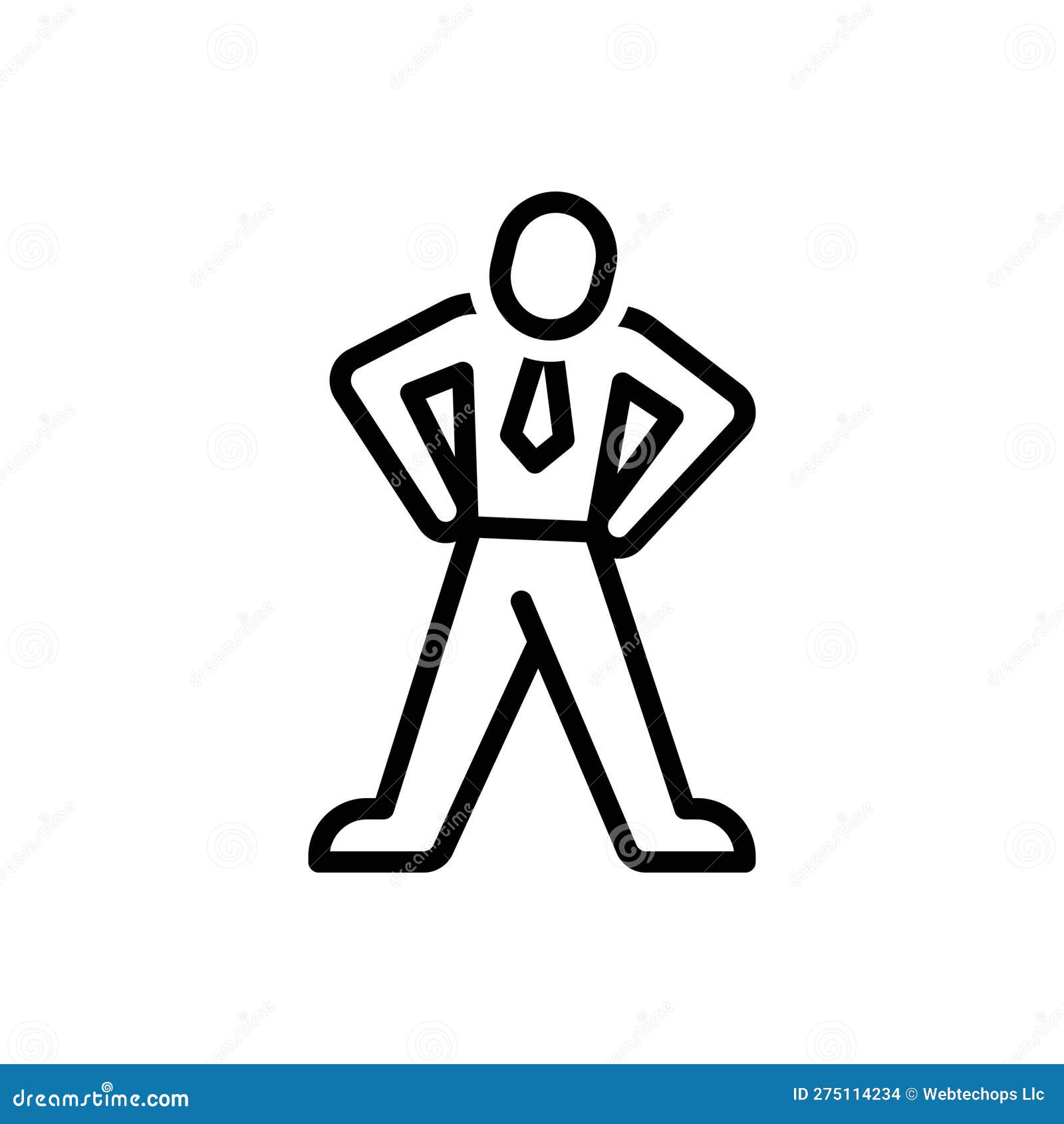 Black Line Icon for Attitude, Posture and Behavior Stock Vector ...