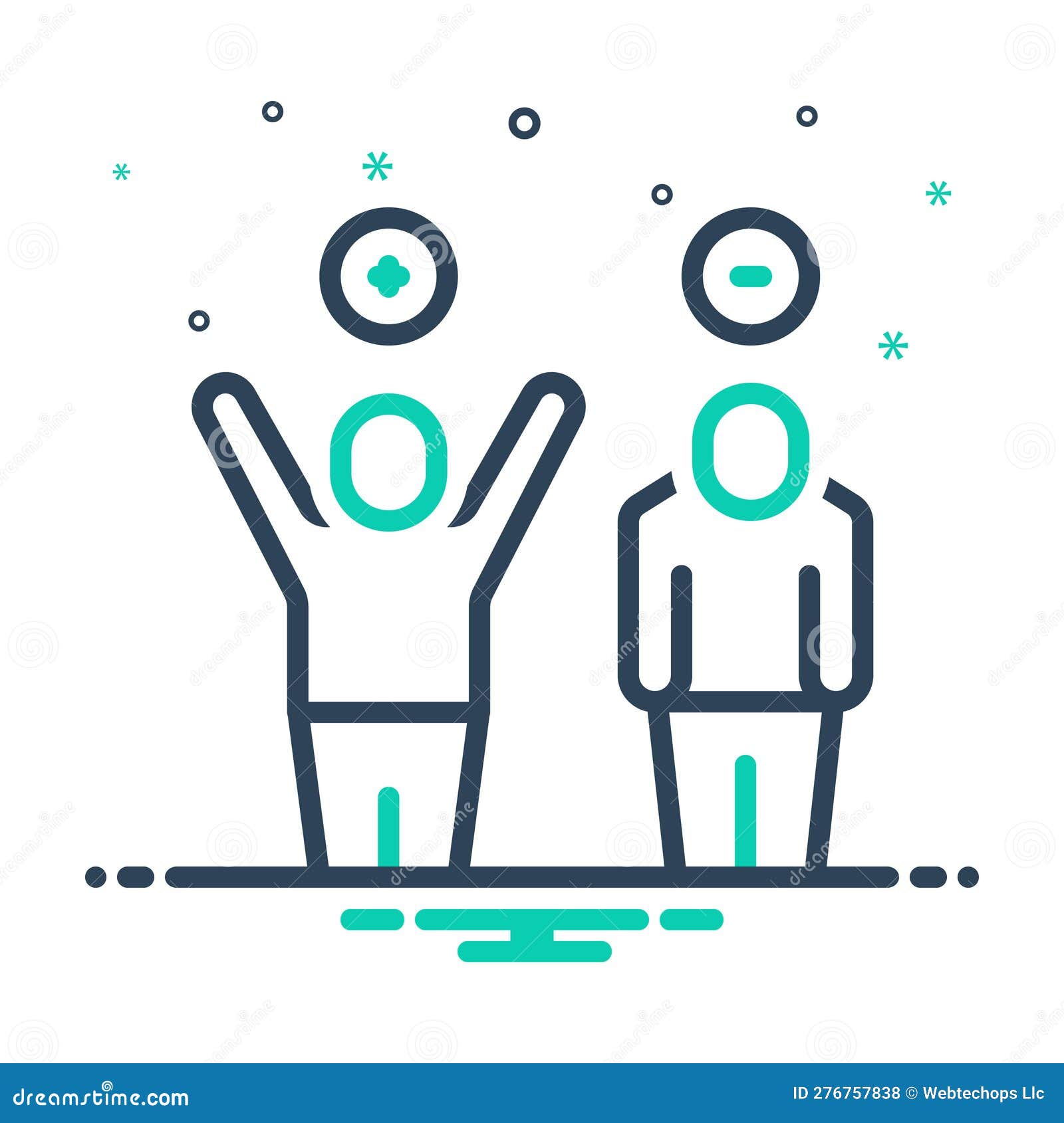 Mix Icon for Attitude, Behaviorism and Negative Stock Vector ...