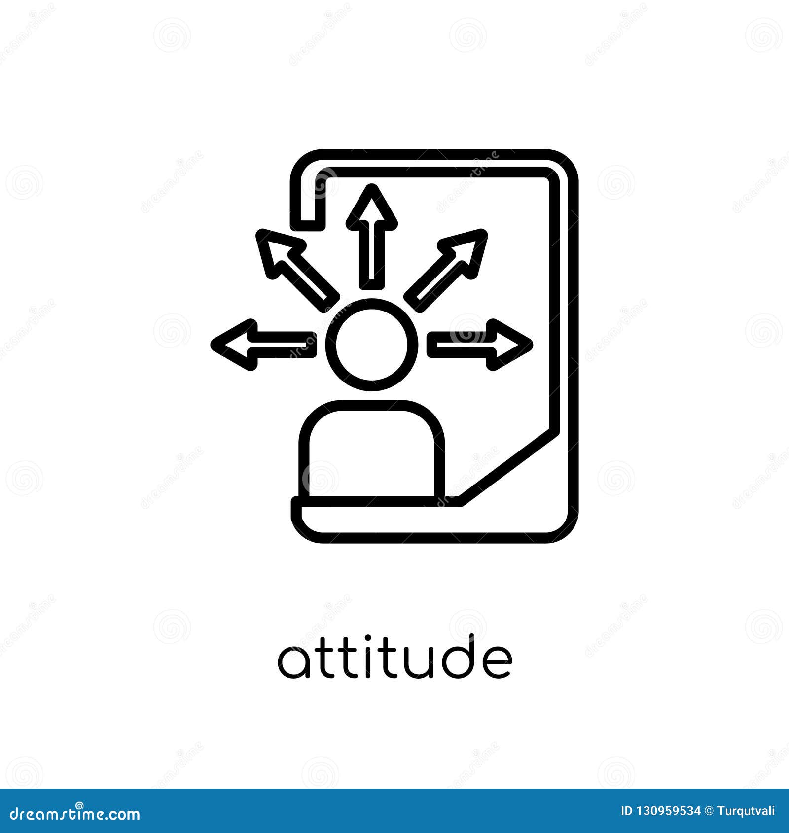 Attitude Icon from Collection. Stock Vector - Illustration of concept ...