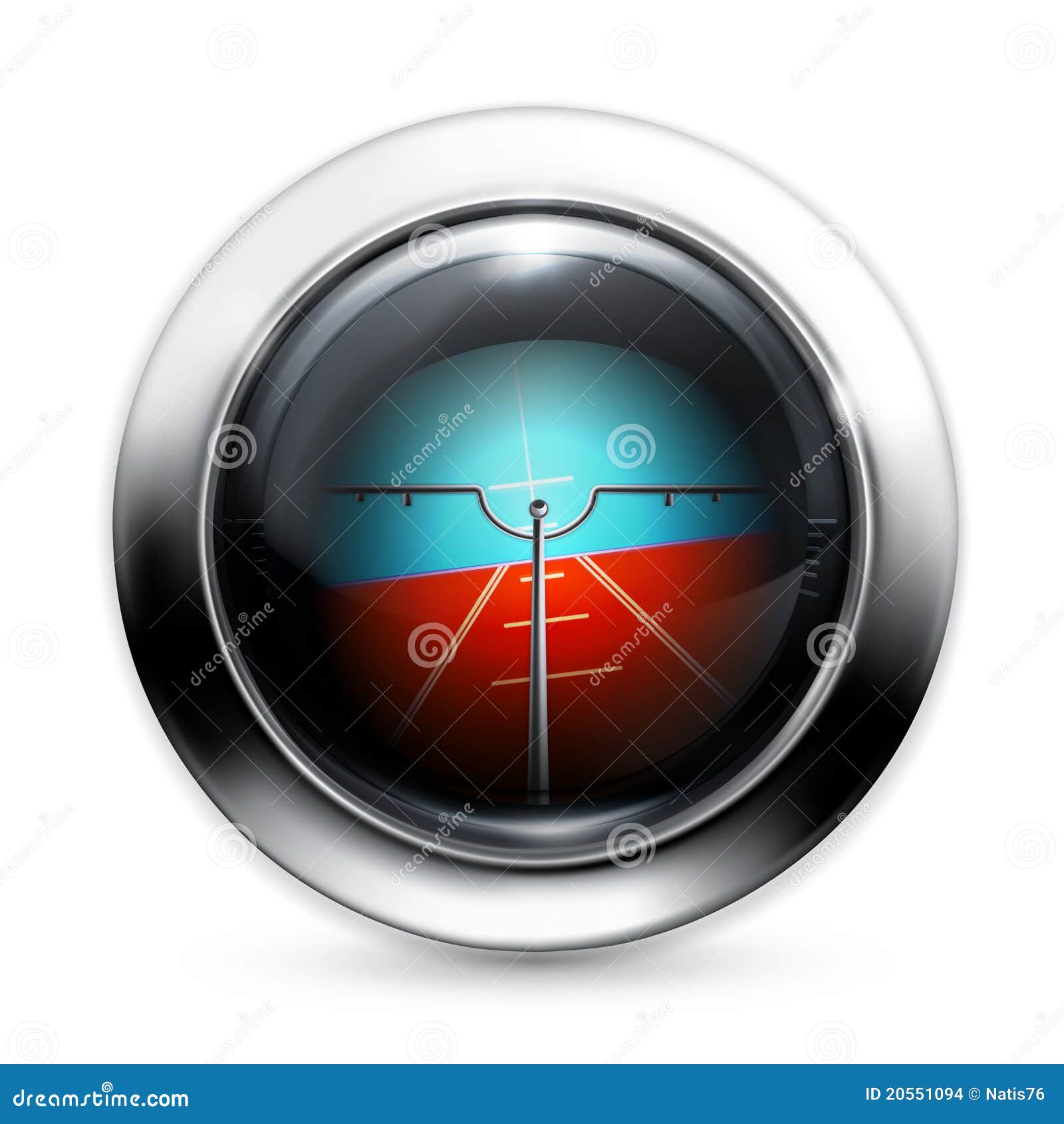 Attitude Indicator stock vector. Illustration of aviation - 20551094