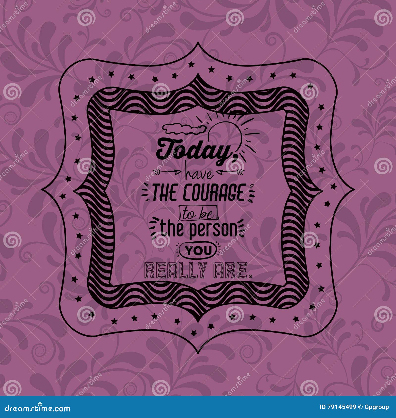 Courage Inside Human Mind - Pictured As Word Courage Inside A Head With ...
