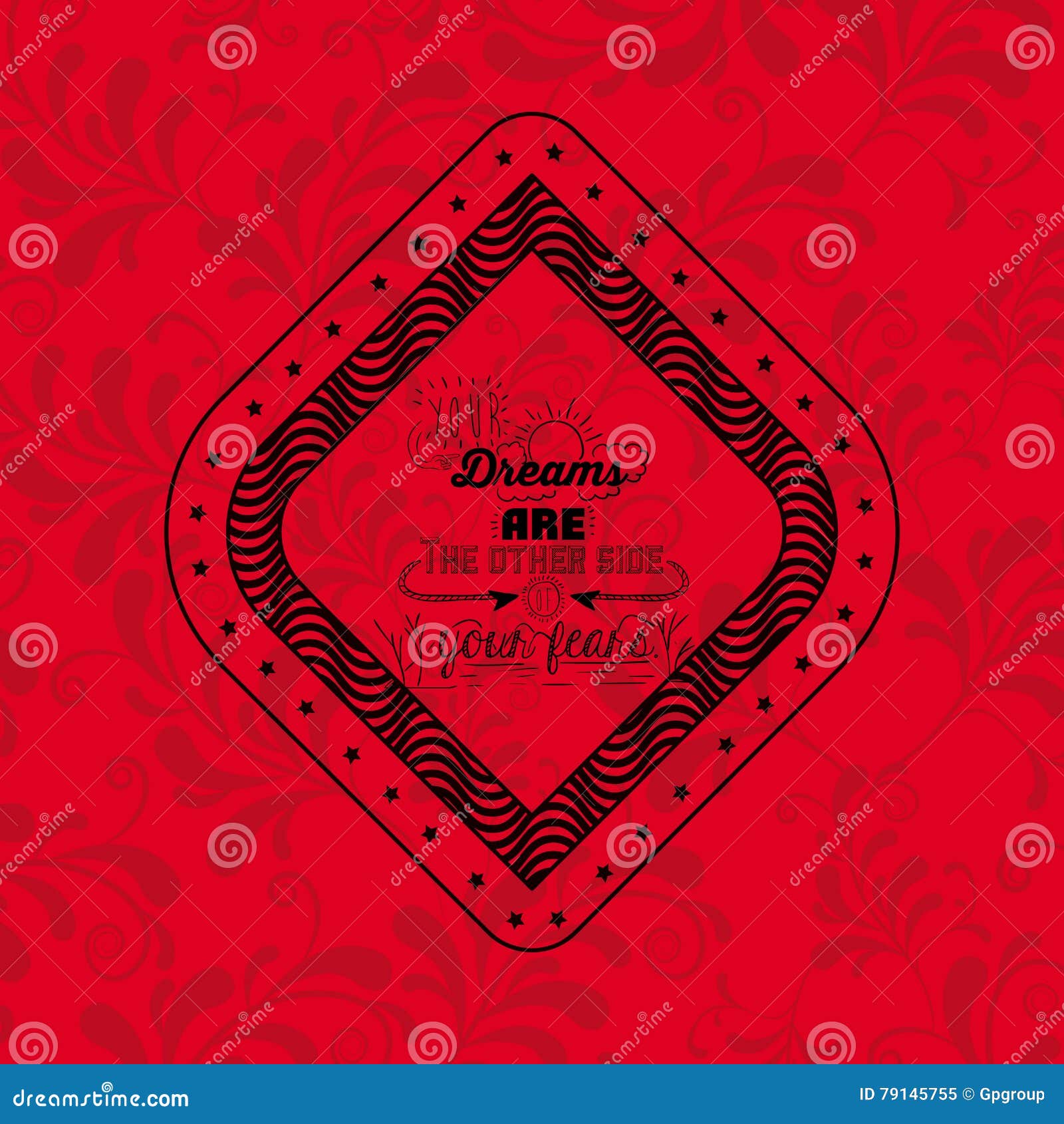 Attitude Phrase Inside Frame Design Stock Vector - Illustration of ...