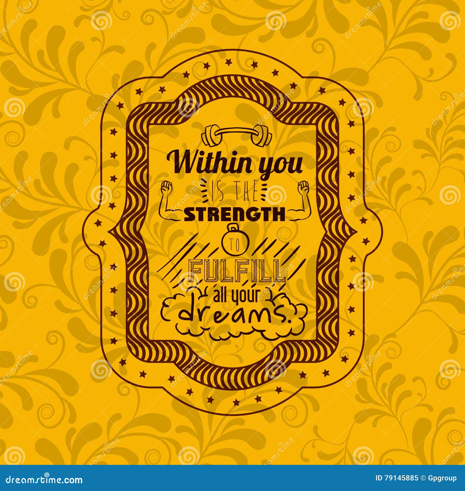 Attitude Phrase Inside Frame Design Stock Vector - Illustration of ...