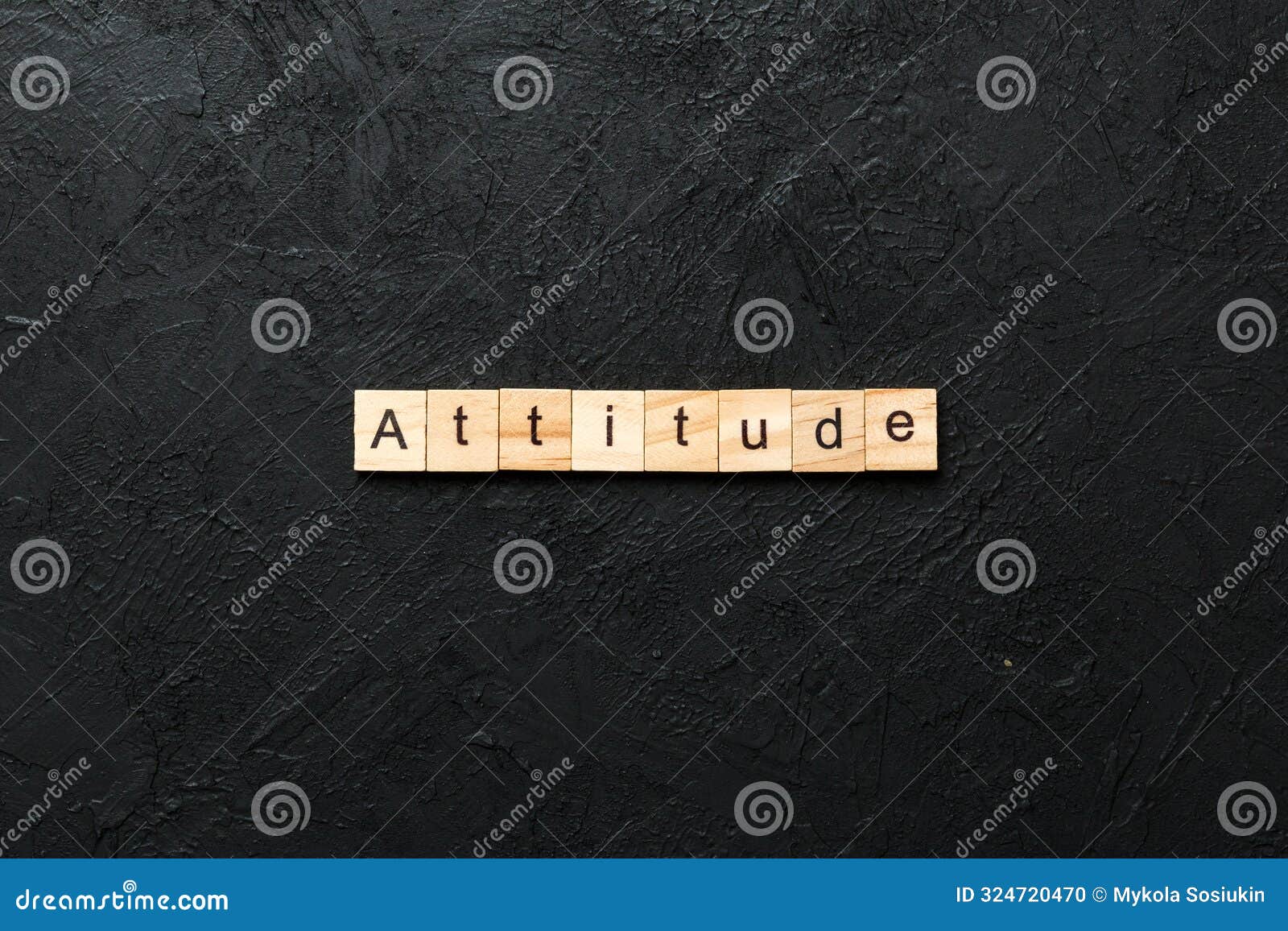 Attitude Word Made with Wooden Blocks Concept Stock Photo - Image of ...