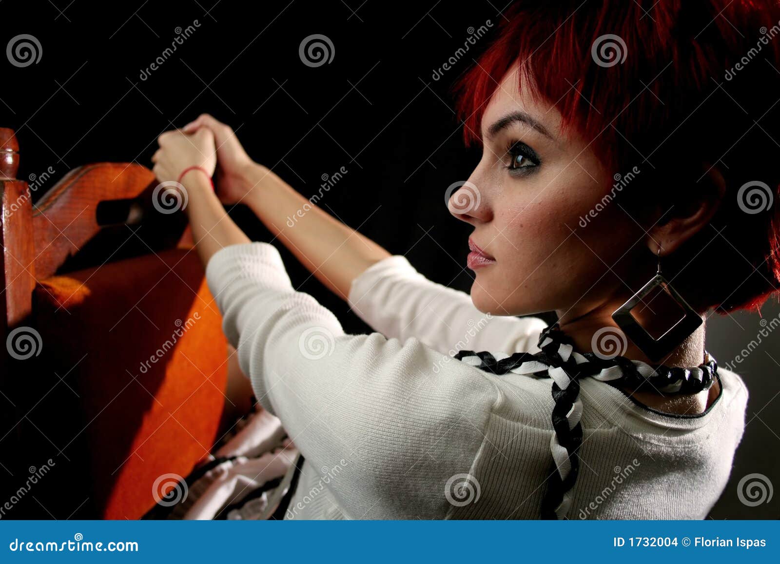 Attitude of a young woman stock photo. Image of makeup - 1732004