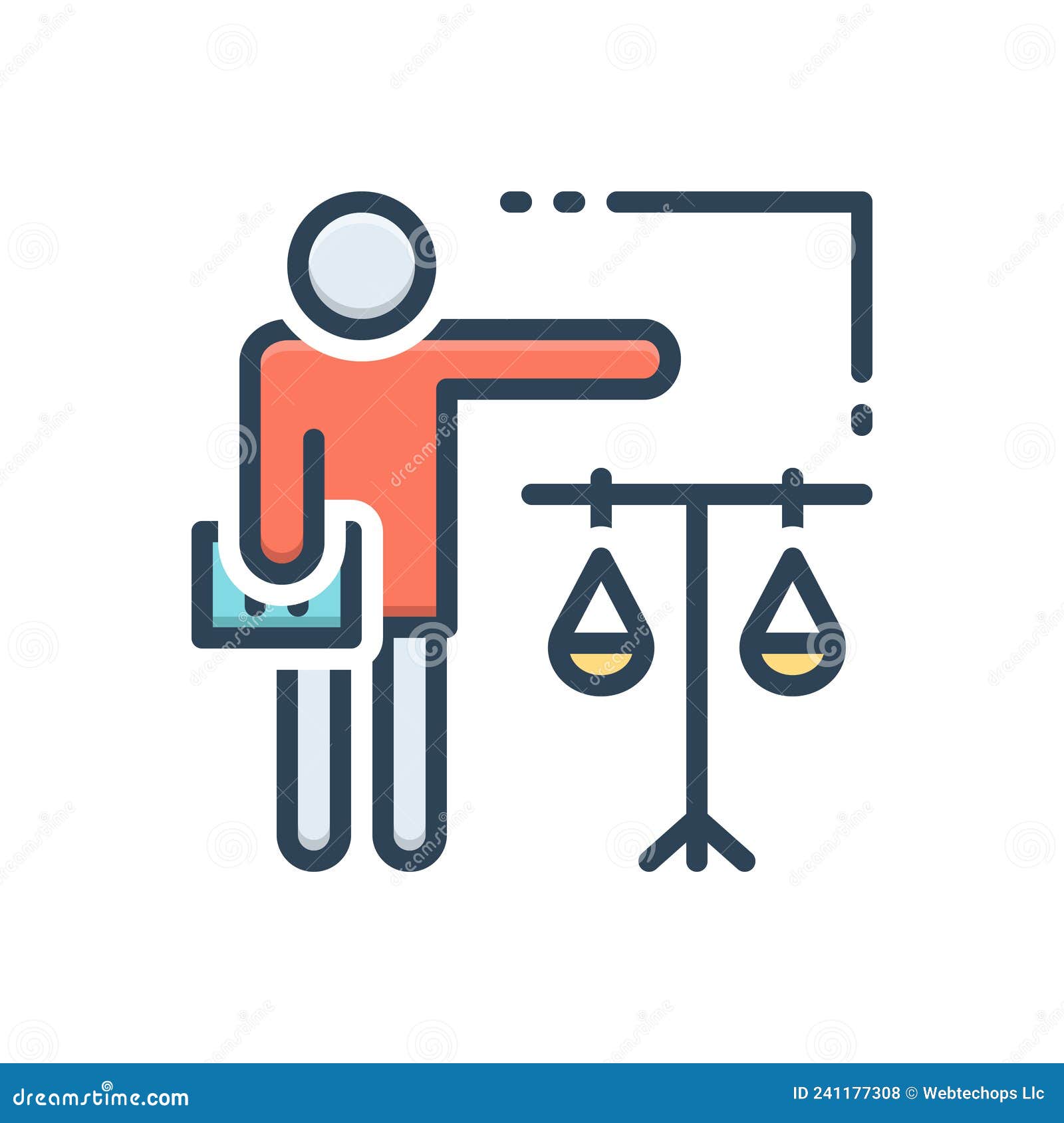 Color Illustration Icon for Attorney, Lawyer and Legal Stock ...
